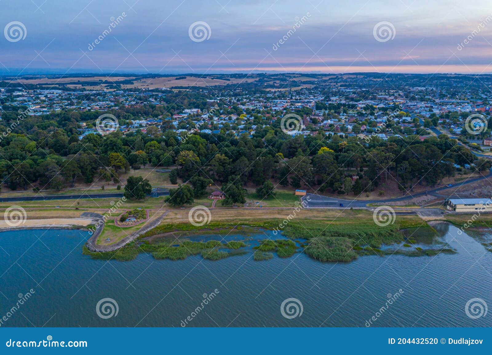 Sunset Over Town Colac in Australia Stock Photo - Image of earth ...