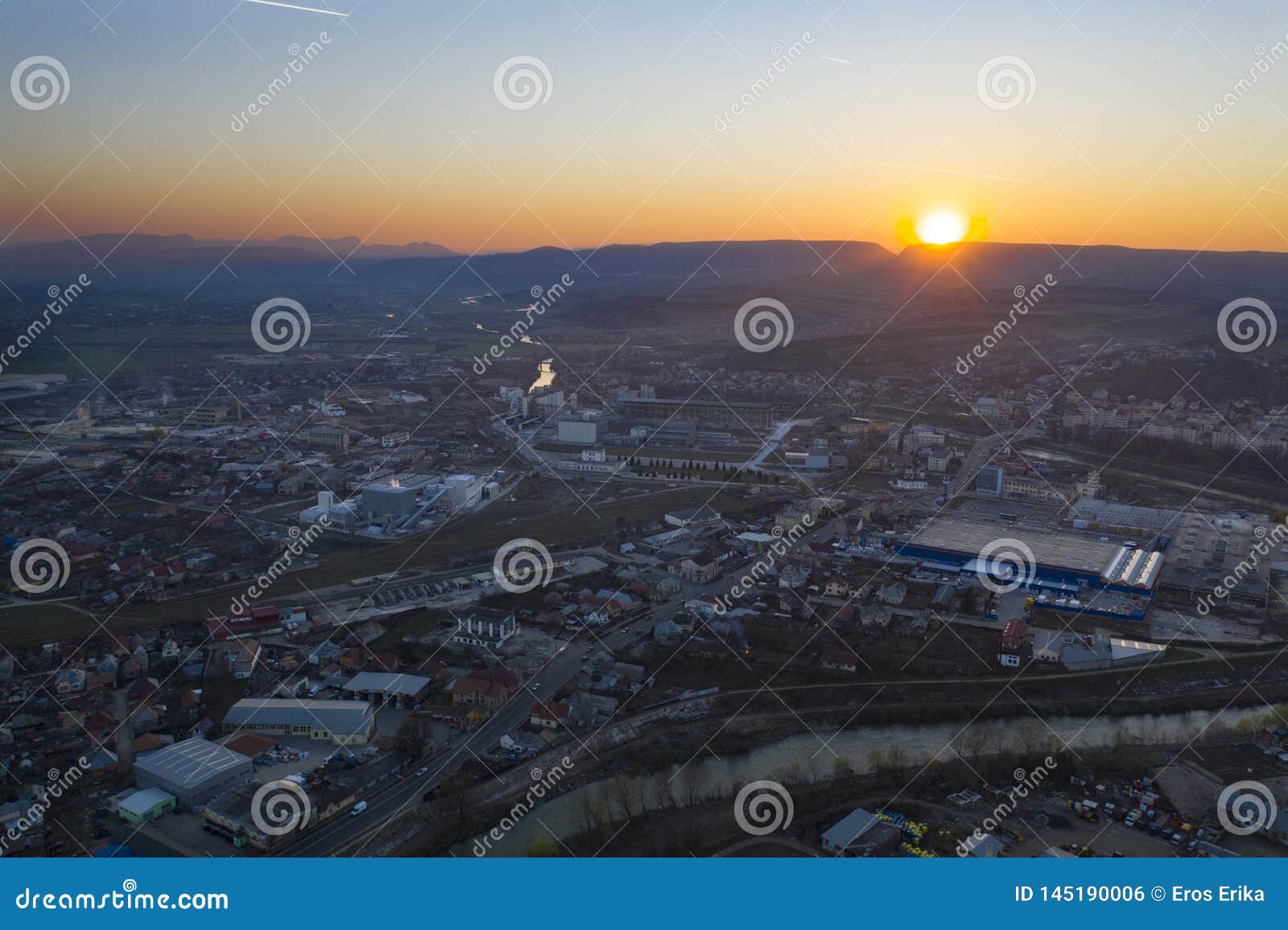 Sunset over the town stock photo. Image of tourism, historical - 145190006