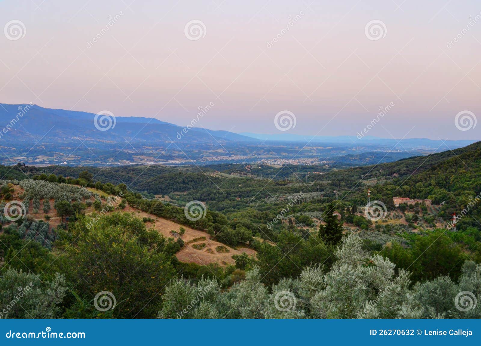 Sunset Over Tuscan Countryside - Italy Stock Photo - Image of beautiful ...