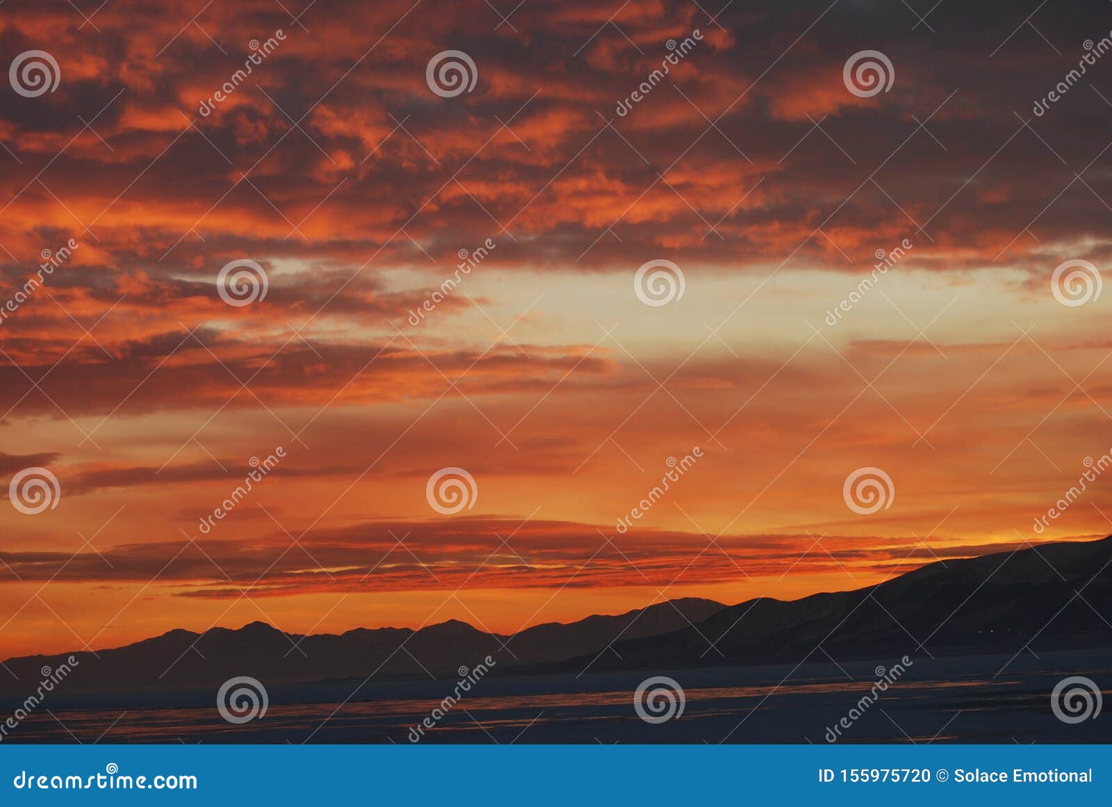 Sunset over Utah Lake stock photo. Image of lake, nature - 155975720