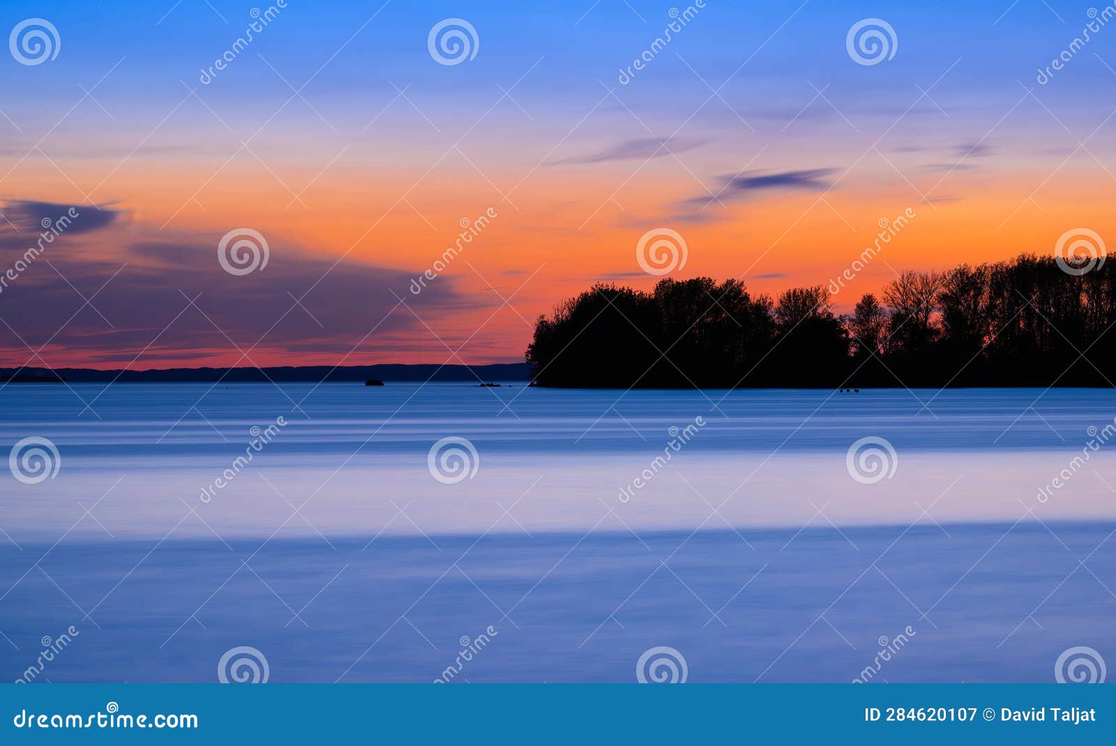Sunset Over Vattern Lake, Sweden Stock Image - Image of dusk, nature ...