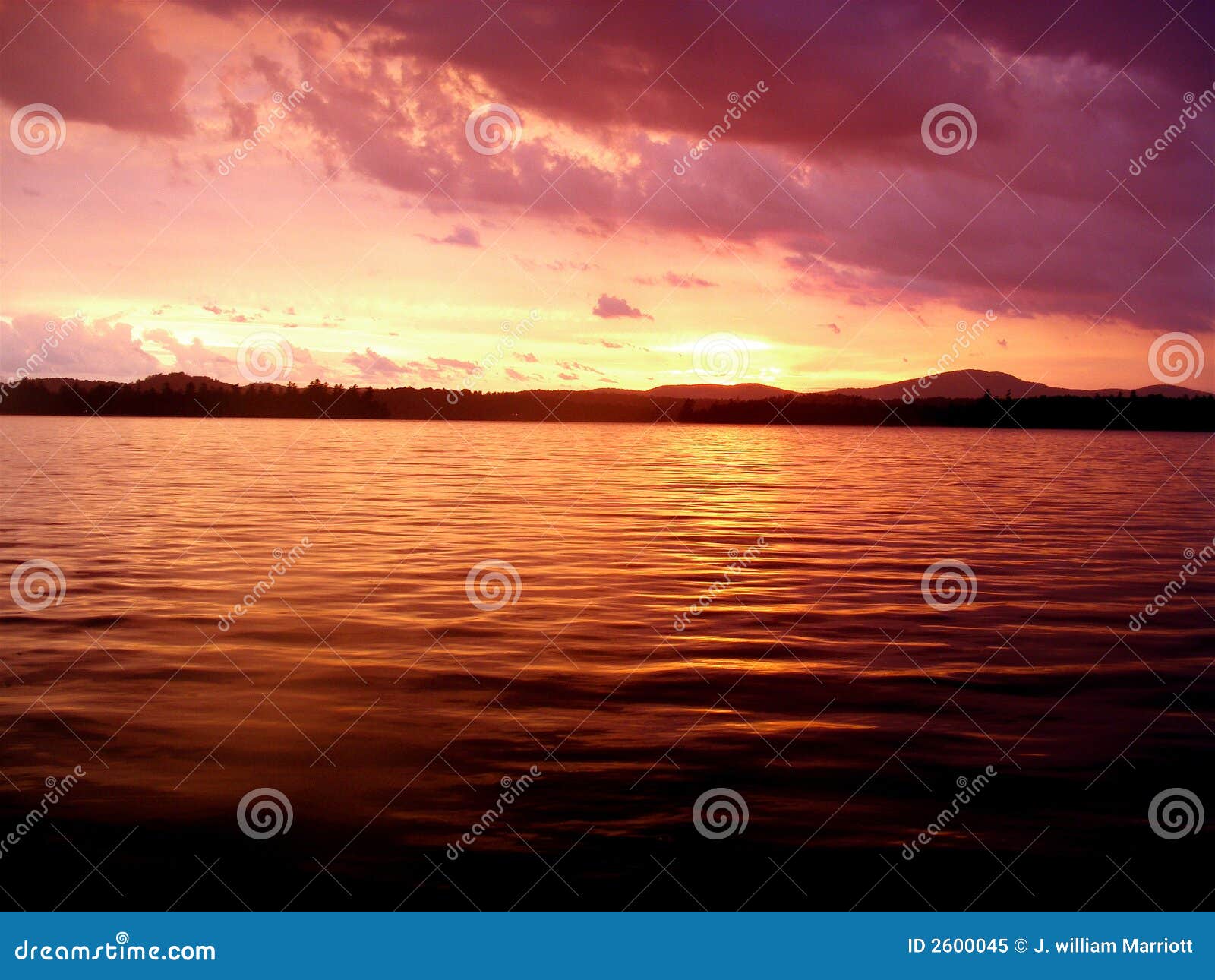 Sunset Over Water stock image. Image of waves, river, water - 2600045