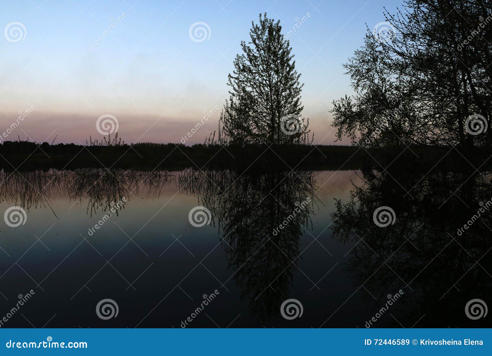 Sunset over water stock image. Image of evening, reflection - 72446589
