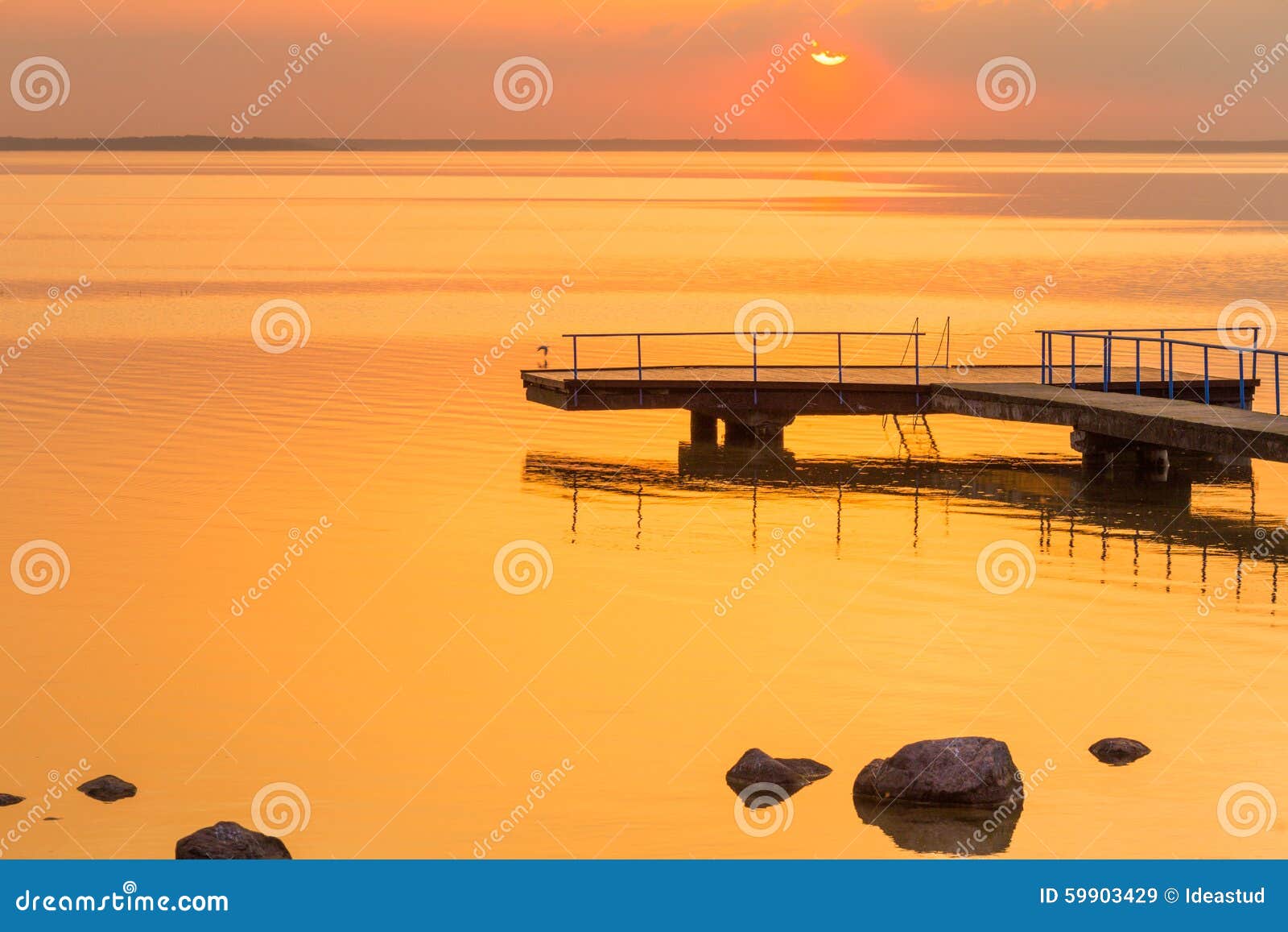 Sunset over water stock image. Image of beautiful, natural - 59903429