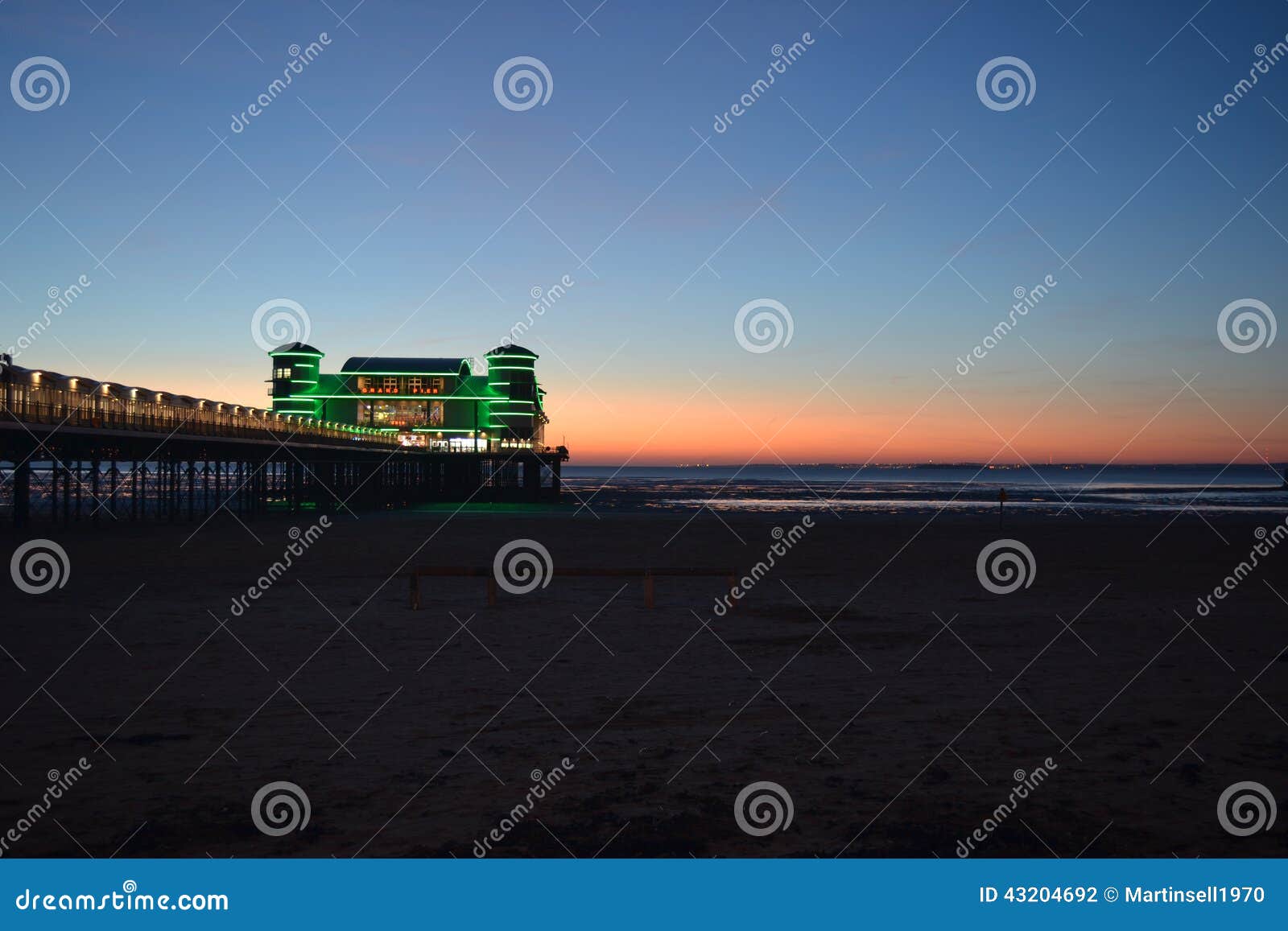 Sunset Over Weston Super Mare Pier Editorial Photography - Image of ...