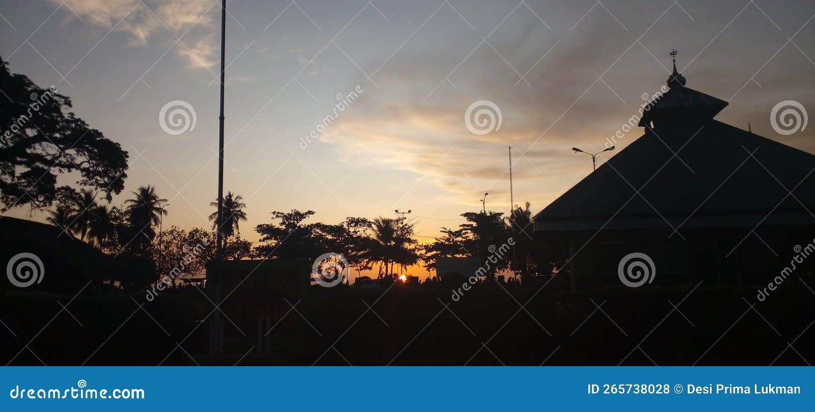 Sunset on the Padang city stock photo. Image of hakim - 265738028