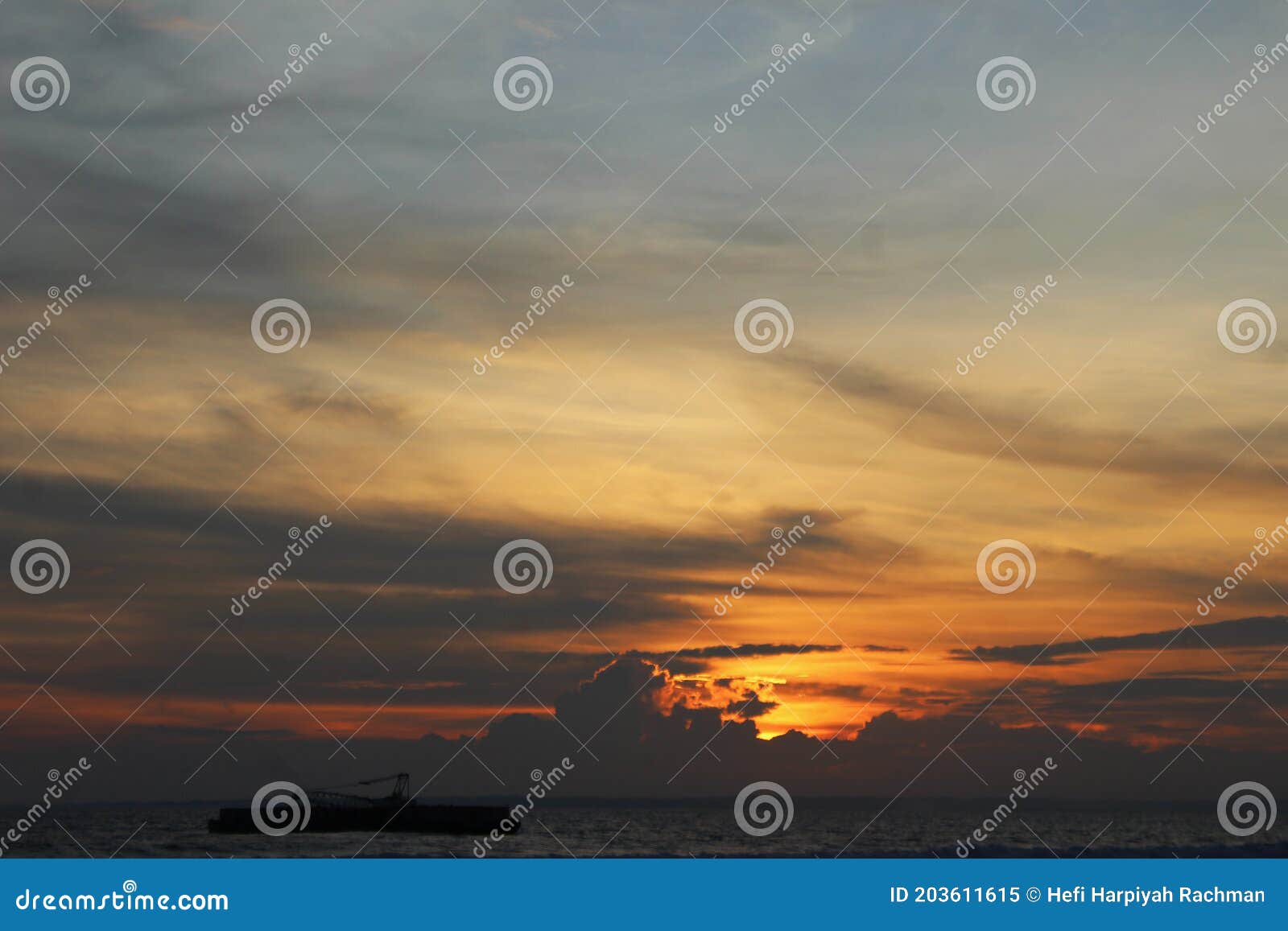 Sunset at Pangandaran Beach Stock Image - Image of dusk, coast: 203611615