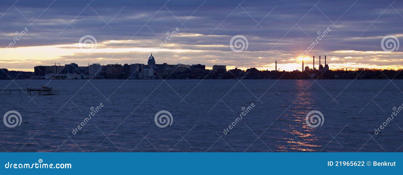 Sunset panorama of Madison stock photo. Image of spring - 21965622
