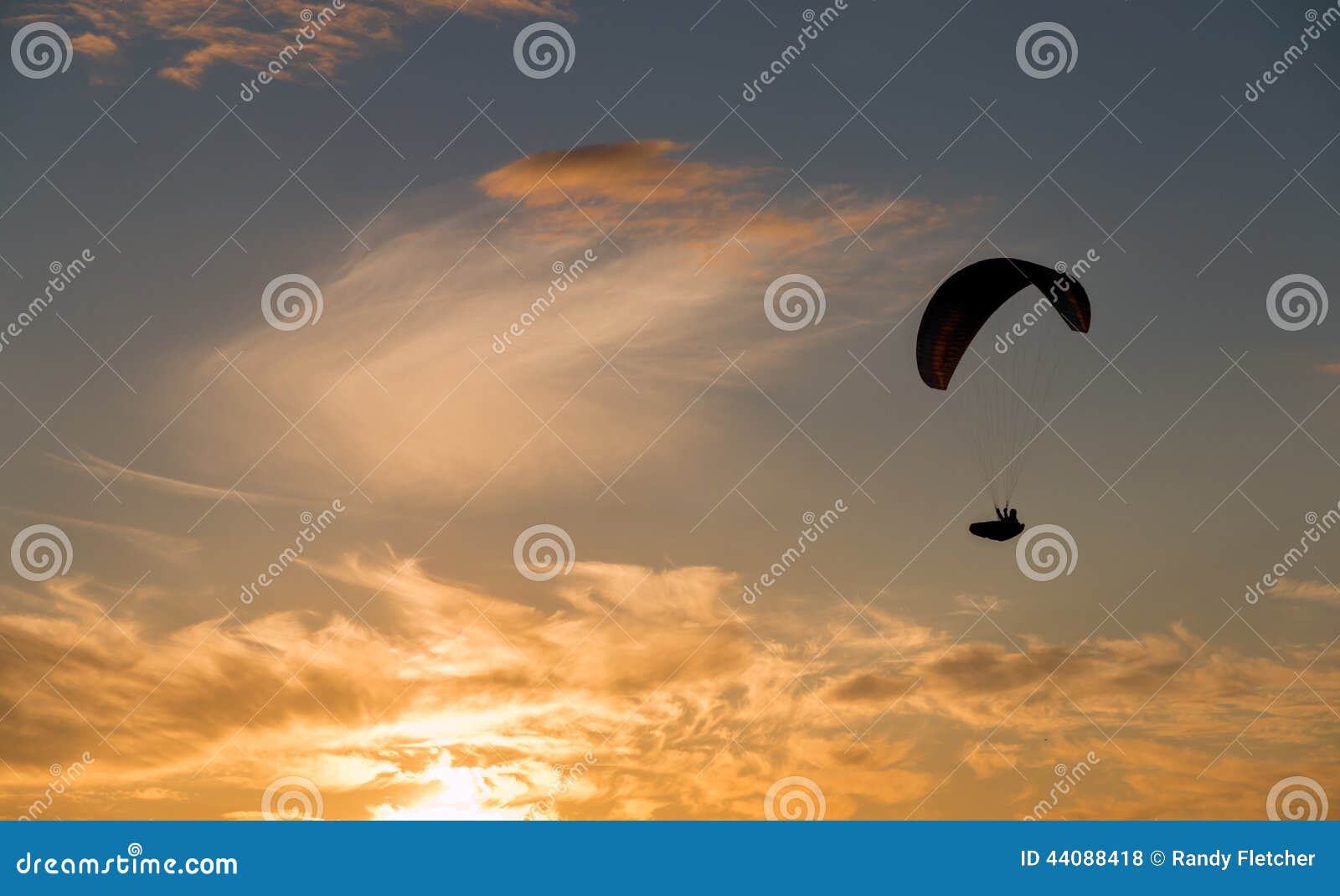 Sunset para gliding stock photo. Image of freedom, gliders - 44088418