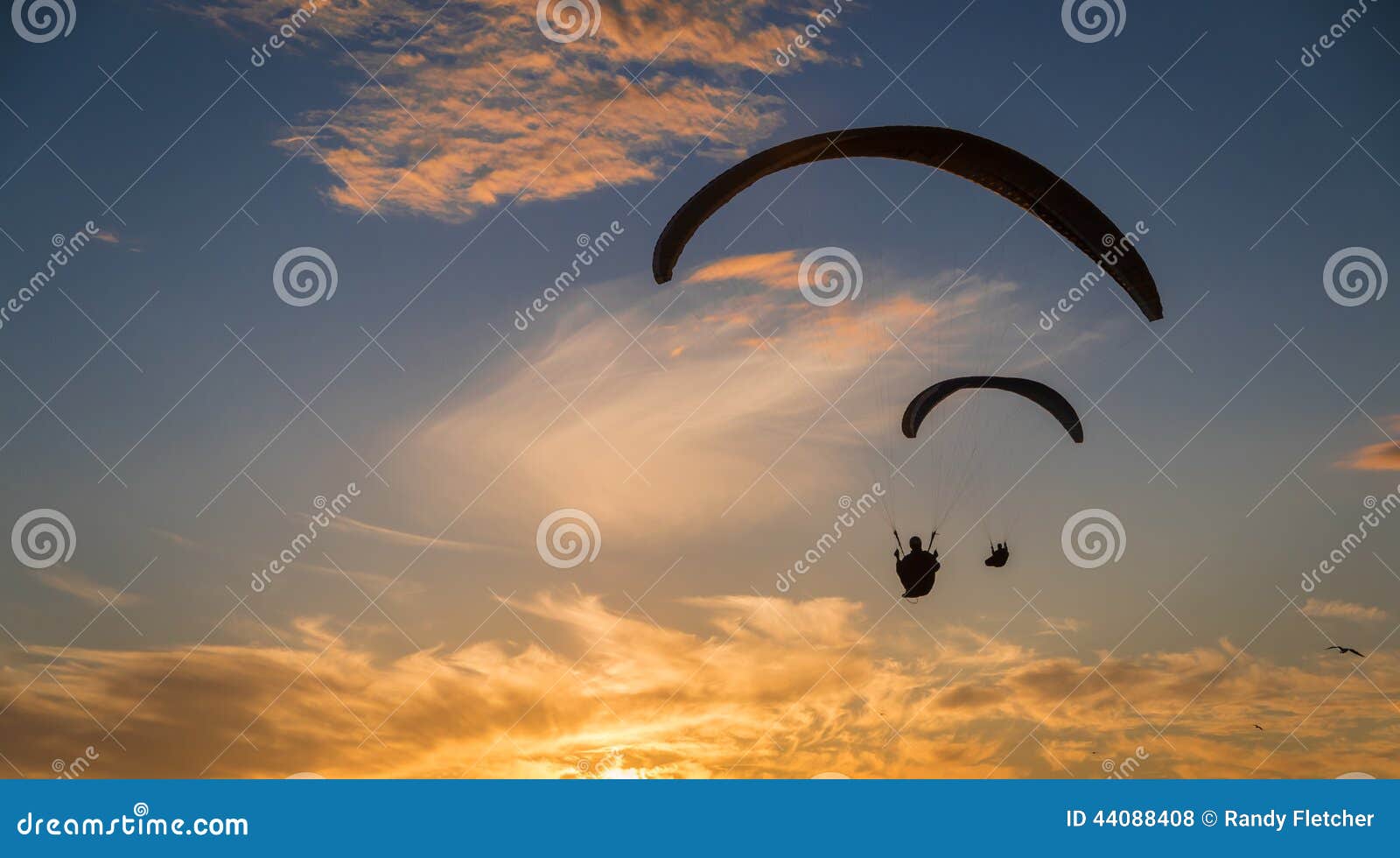 Sunset para gliding stock photo. Image of inspiring, peaceful - 44088408