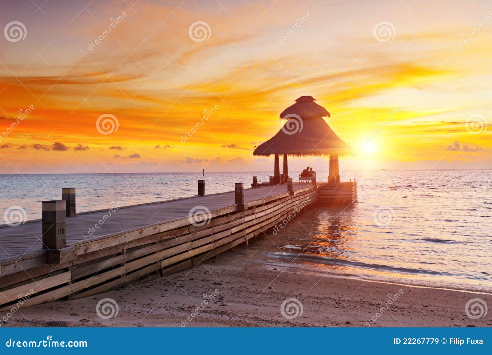Sunset in the paradise stock image. Image of orange, dawn - 22267779