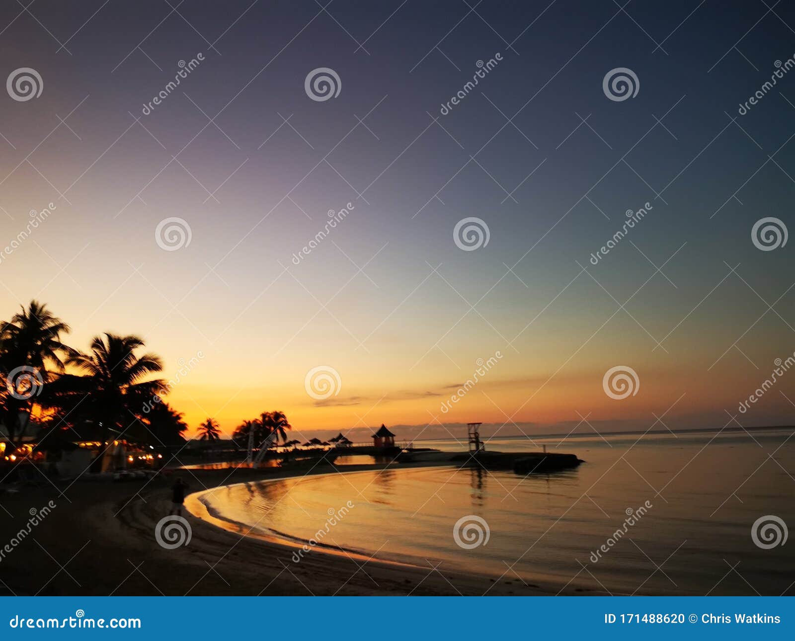 Sunset Paradise Peace stock photo. Image of water, paradise - 171488620