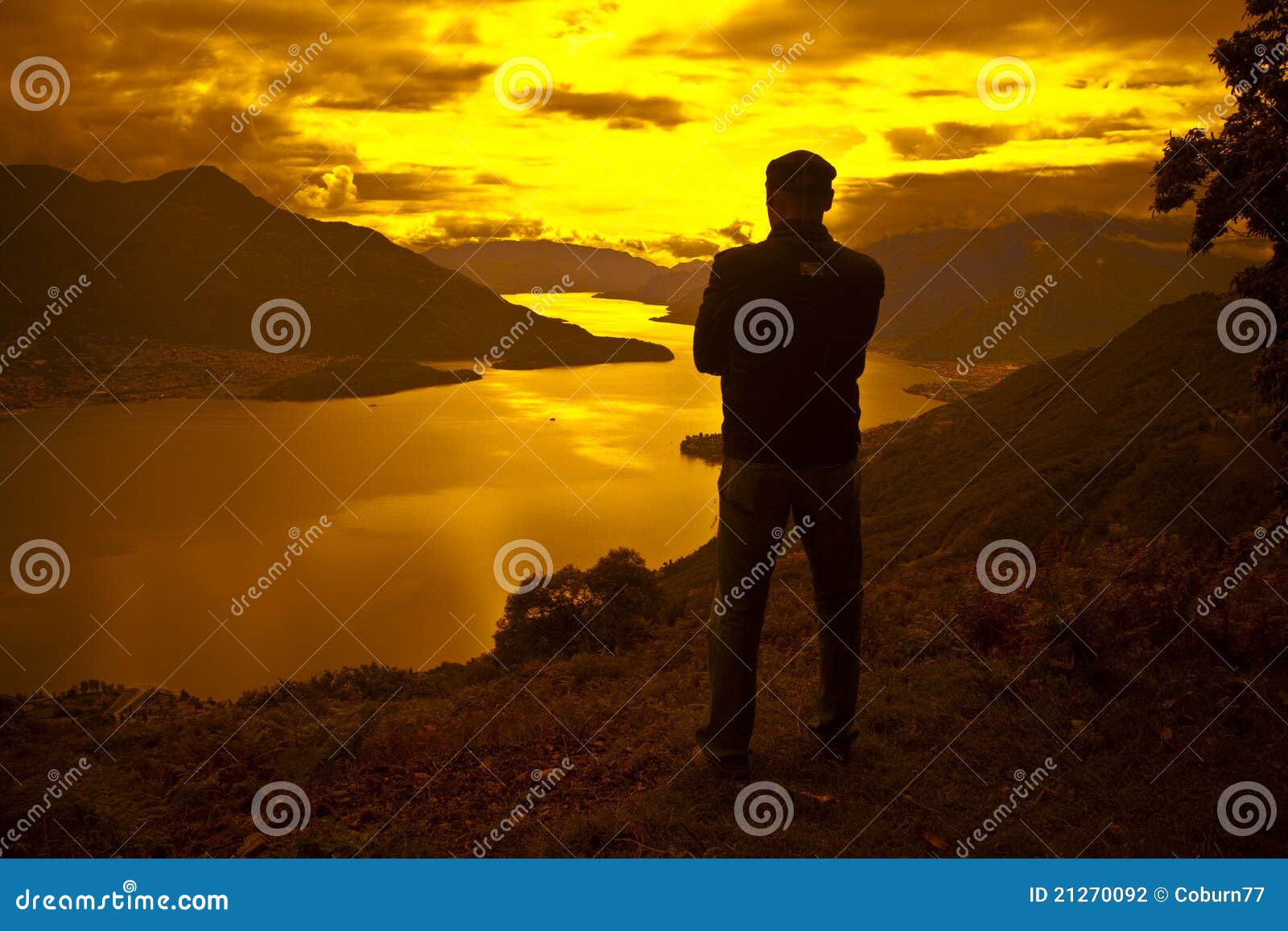 Sunset peace stock photo. Image of sunlight, gold, cloud - 21270092