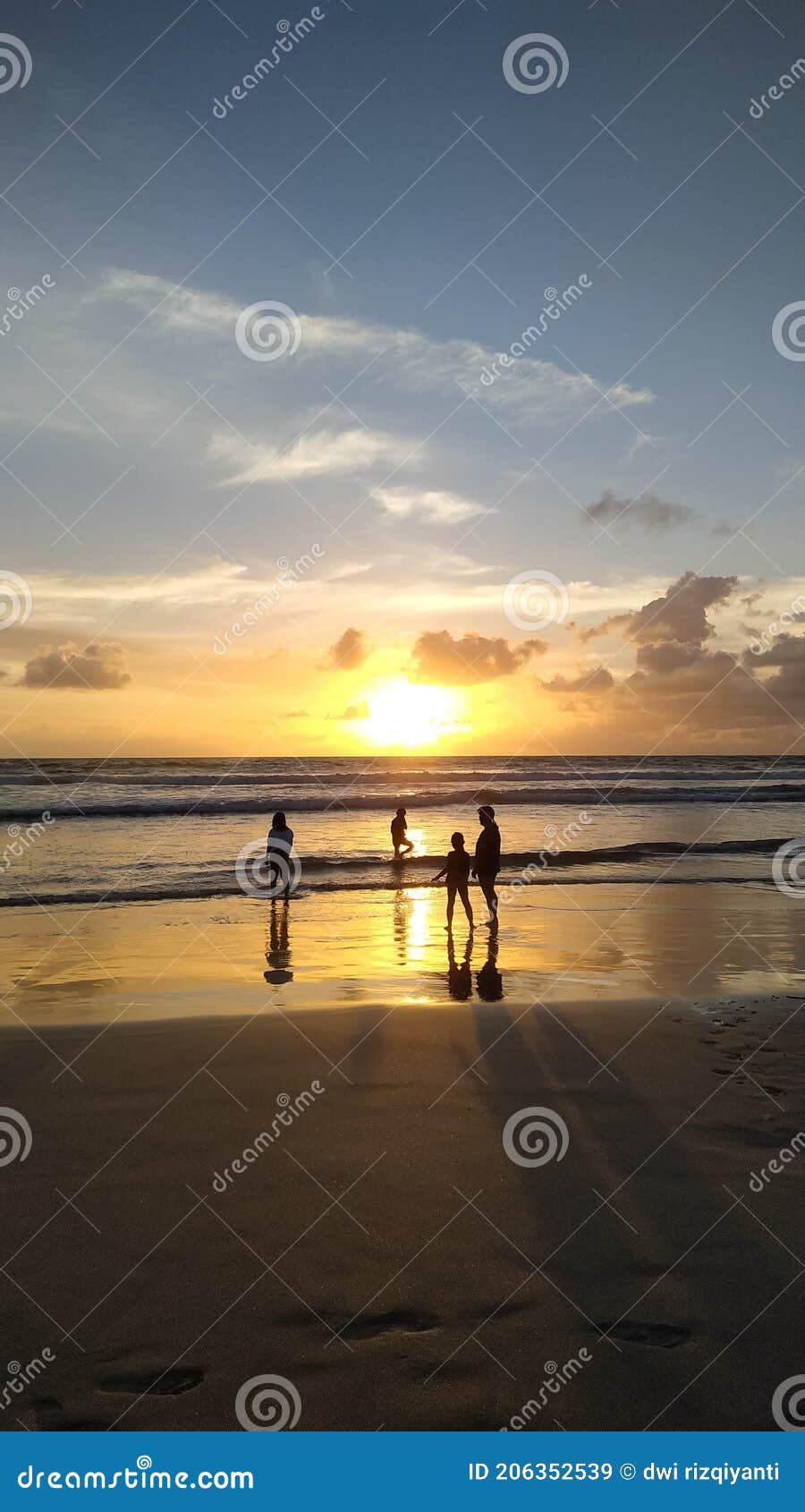 Sunset and people stock image. Image of night, reflection - 206352539