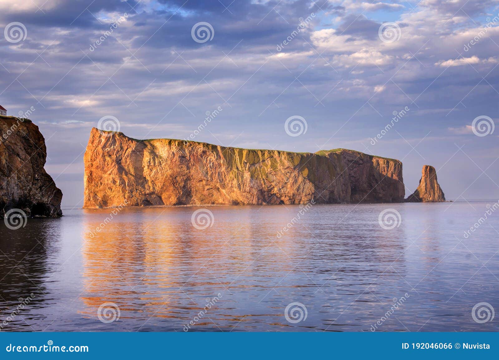Sunset at Perce Rock stock photo. Image of perce, rock - 192046066