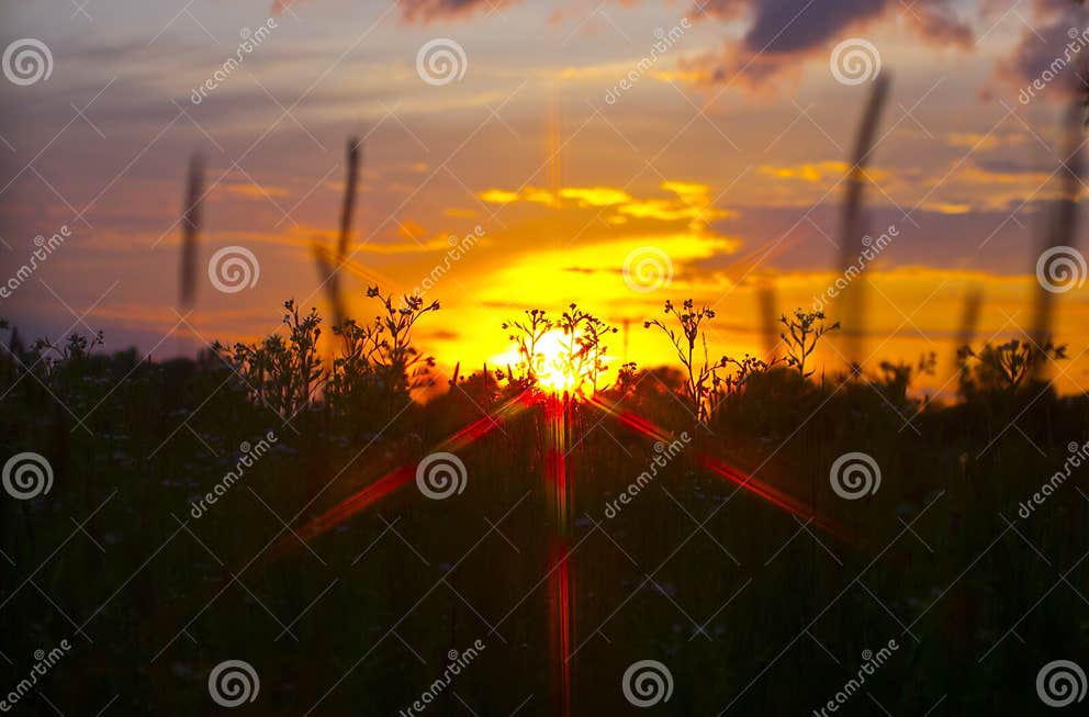 Sunset and physics stock image. Image of evening, nature - 50351481
