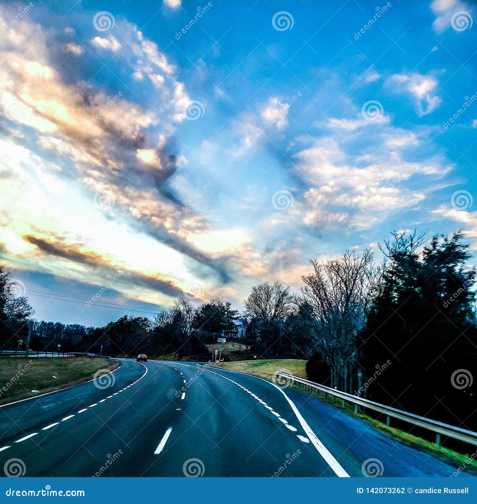 Sunset Pictures on My Way Home Stock Photo - Image of sunset, phone ...