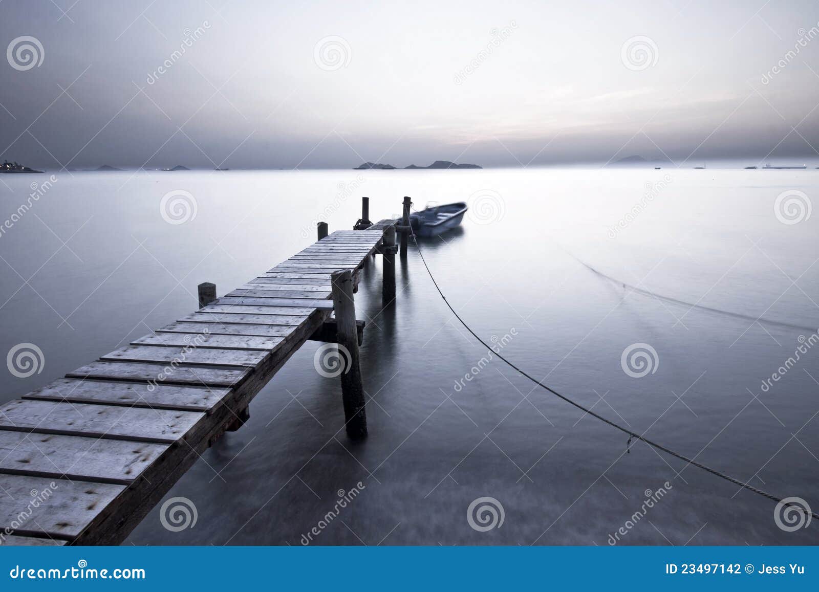 Sunset Pier with Low Saturation Style Stock Photo - Image of paradise ...