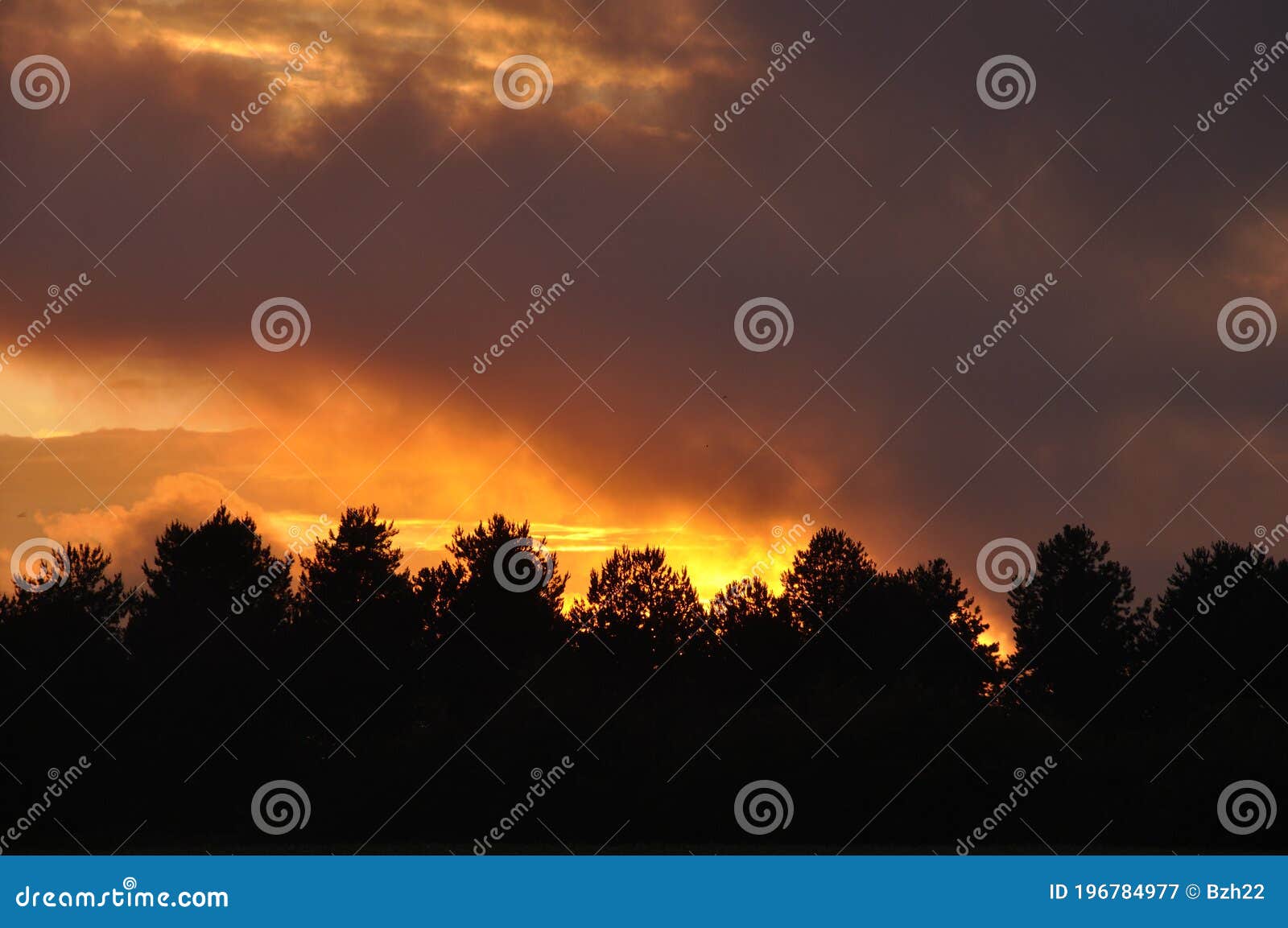 Sunset at PlÃ©rin in Brittany Stock Image - Image of country, amazing ...