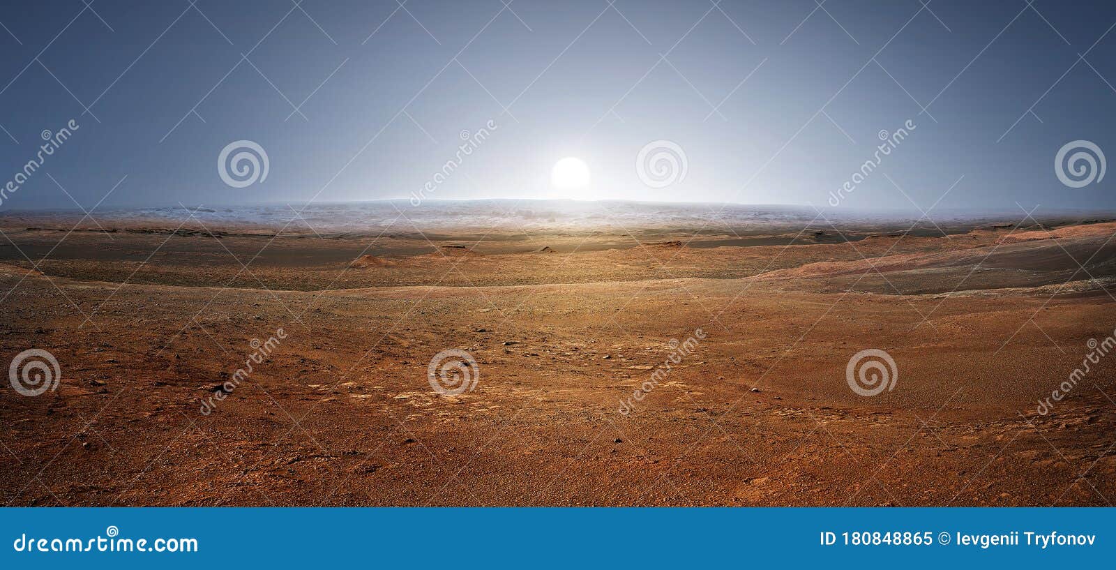 Sunset on Planet Mars. Scenic Desert Scene on the Red Planet Mars Stock ... Sunset on Planet Mars. Scenic Desert Scene on the Red Planet Mars Stock ...
