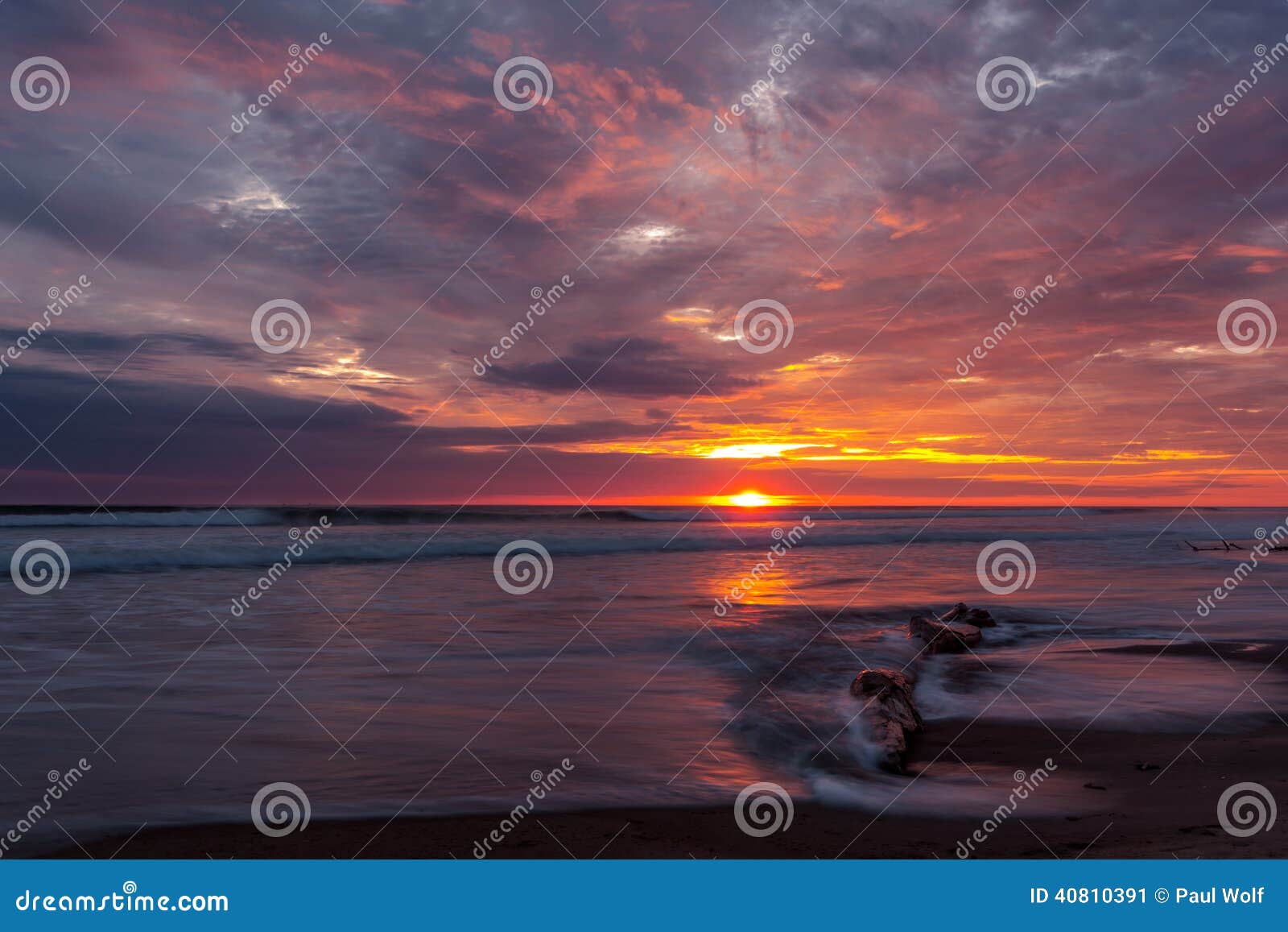 Sunset at Playas, Ecuador stock image. Image of clouds - 40810391