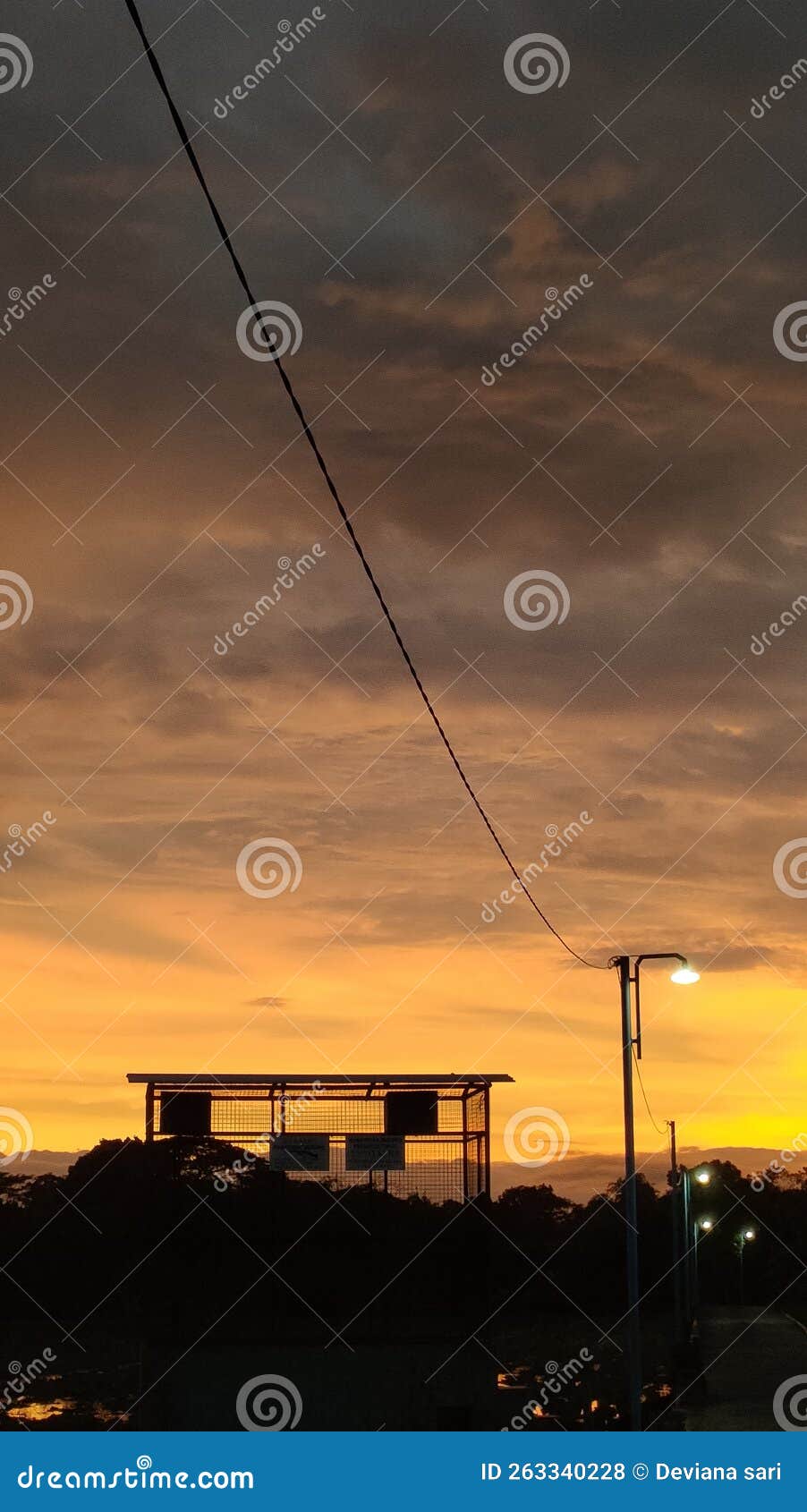 Sunset at 6 pm stock photo. Image of beautiful, landscapes - 263340228