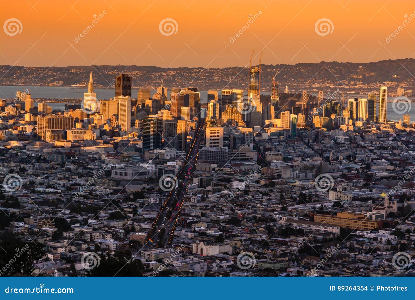 Sunset Pnoramic View of San Francisco City Editorial Stock Image ...