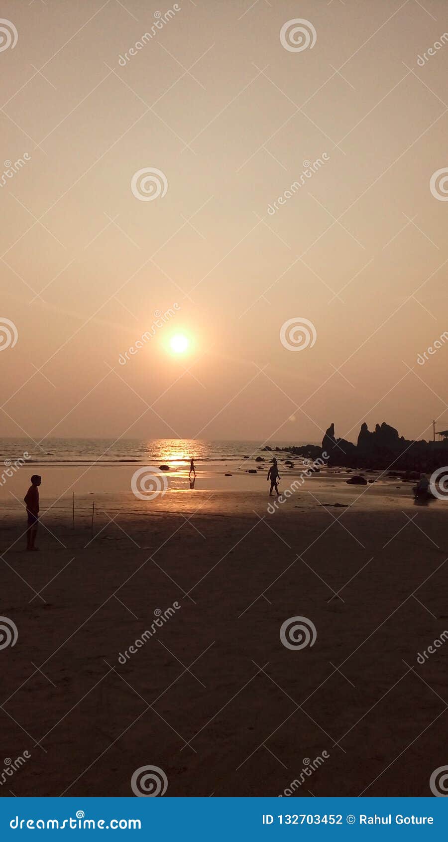 Sunset Point at the Beach Side Stock Photo - Image of beach, view ...