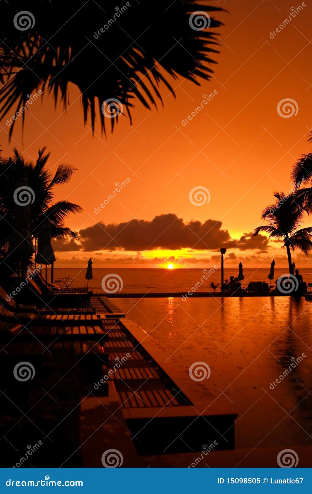 Sunset at the pool stock image. Image of asian, outdoor - 15098505