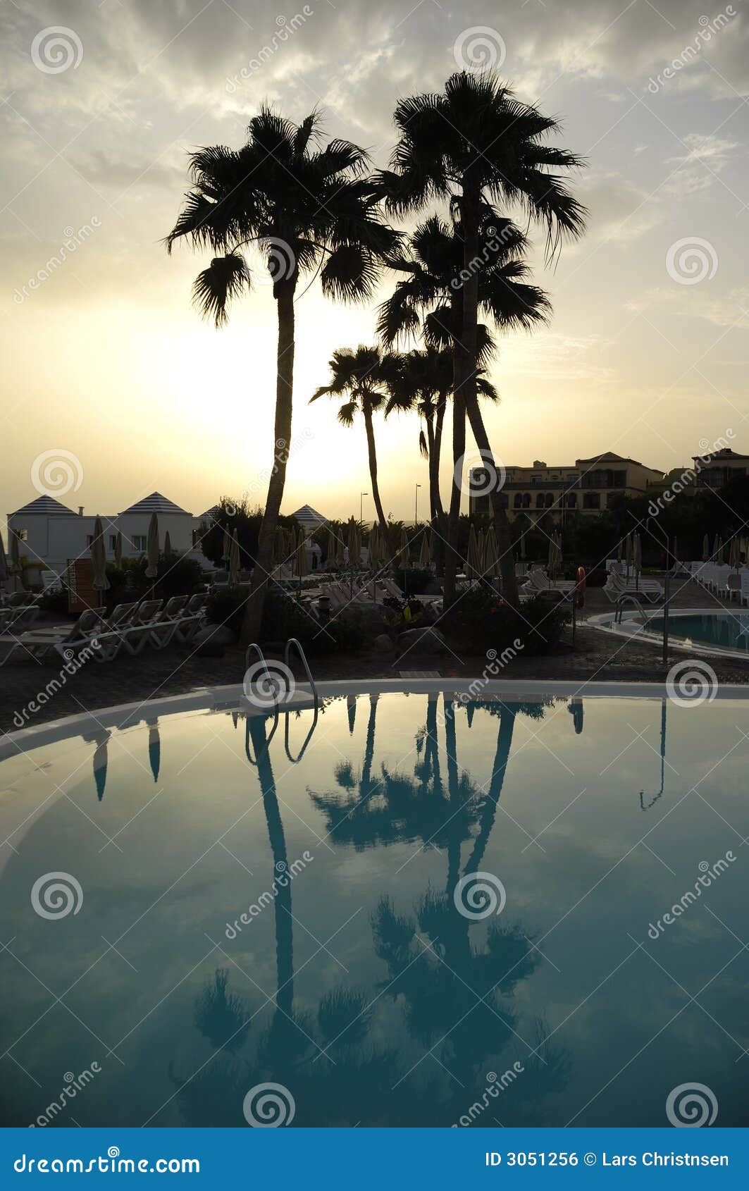 Sunset and pool stock photo. Image of sunny, resort, swim - 3051256