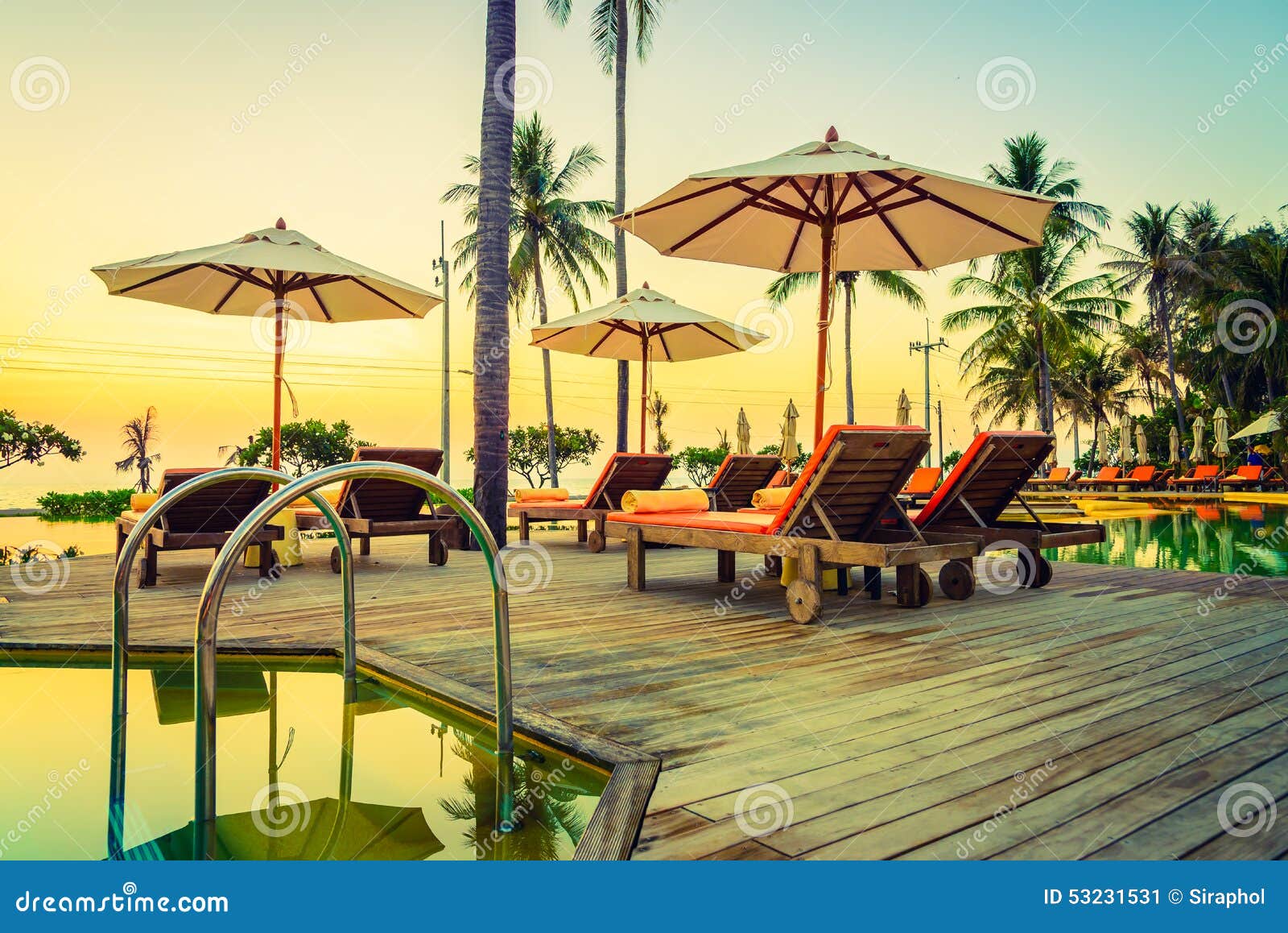 Sunset pool stock image. Image of blue, tropical, sheikh - 53231531