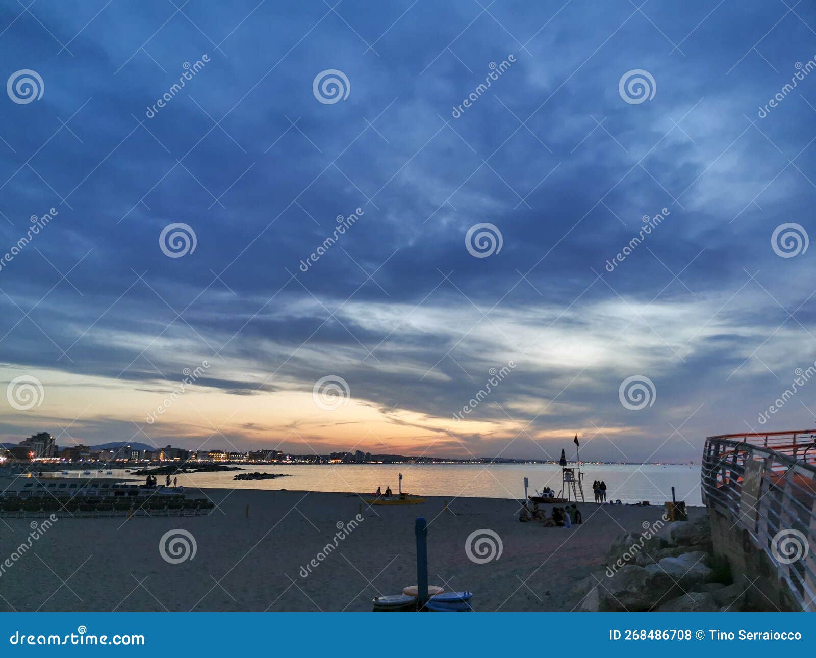 Sunset in the Port of Cattolica Rimini Italy Editorial Stock Photo ...