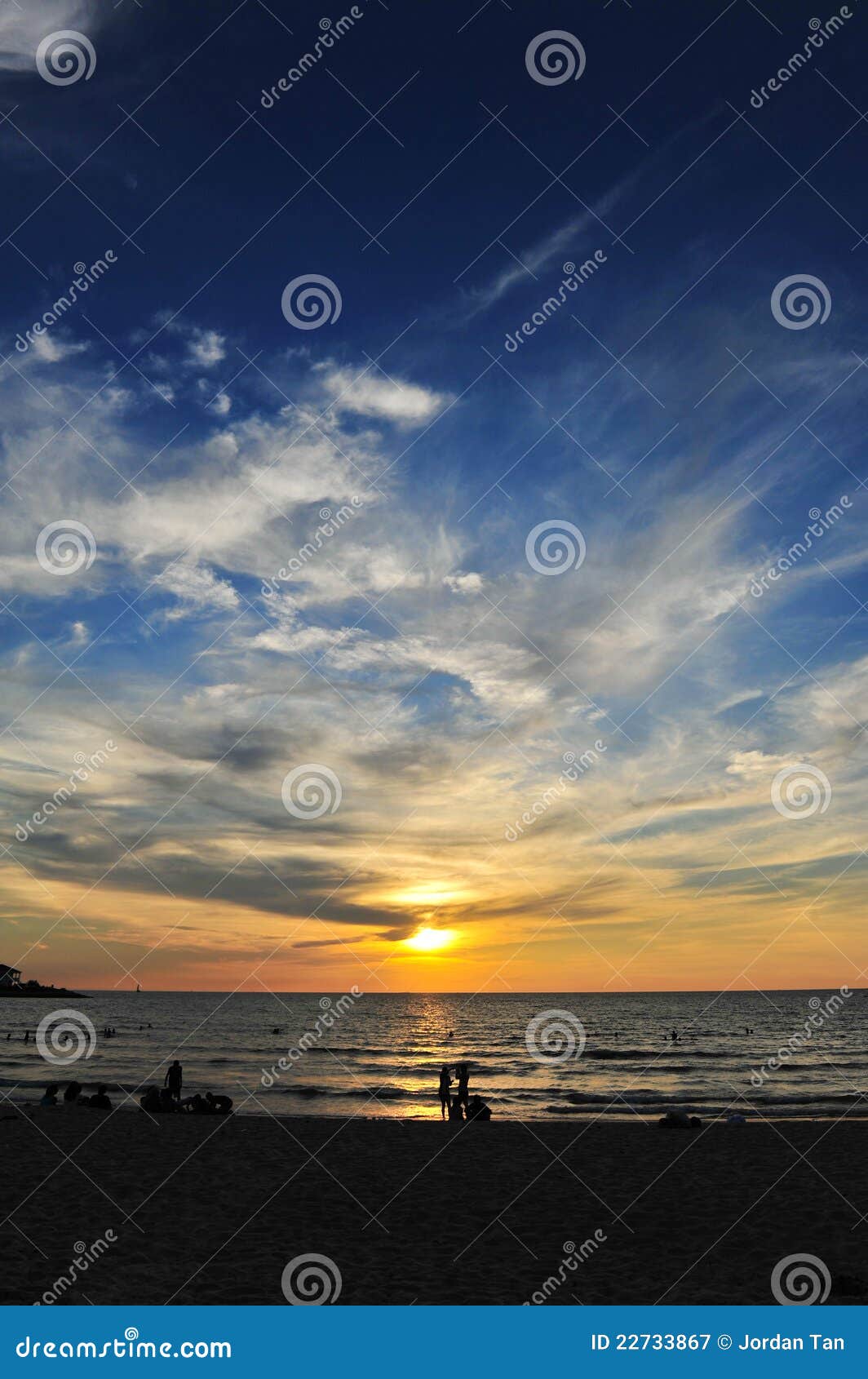 Sunset at Port Dickson stock image. Image of nature, port - 22733867
