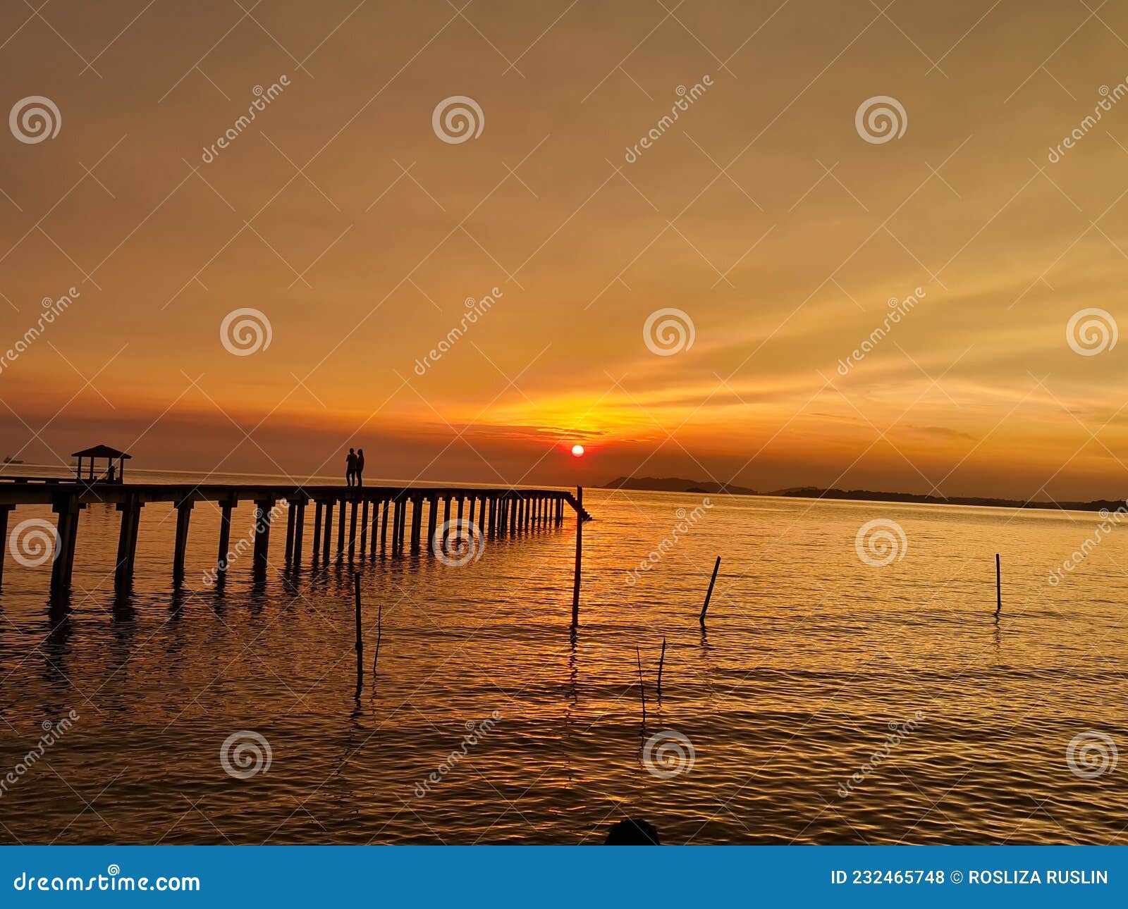 Sunset at Port Dickson Beach Stock Photo - Image of scenery, sunset ...