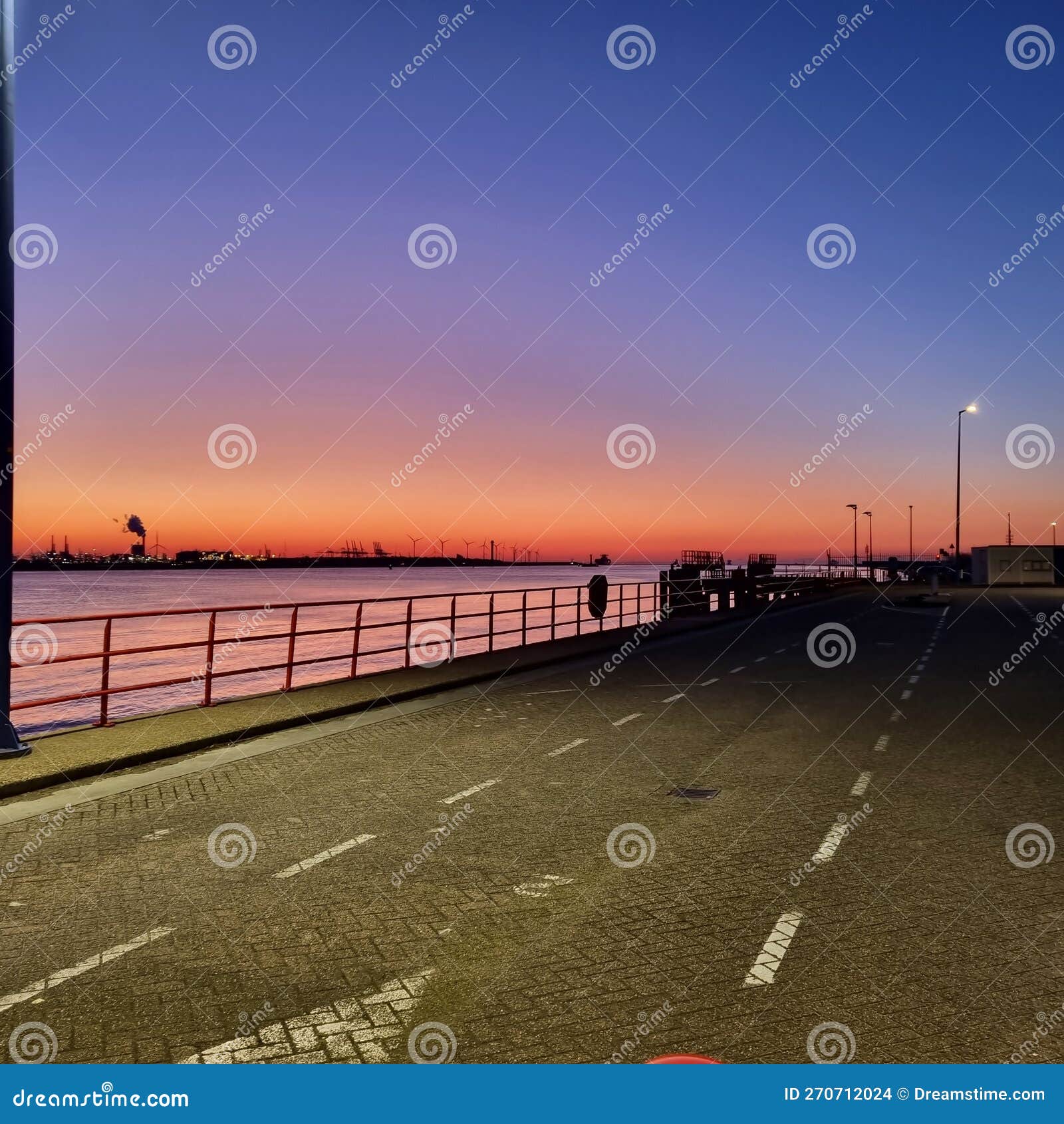 Sunset at Port of Hoek Van Holland Stock Photo - Image of sunset ...