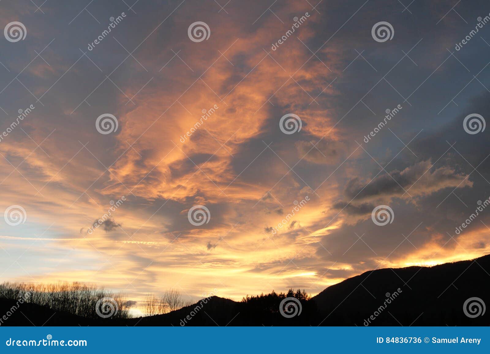 Sunset in Pyrenees stock photo. Image of dawn, beauty - 84836736
