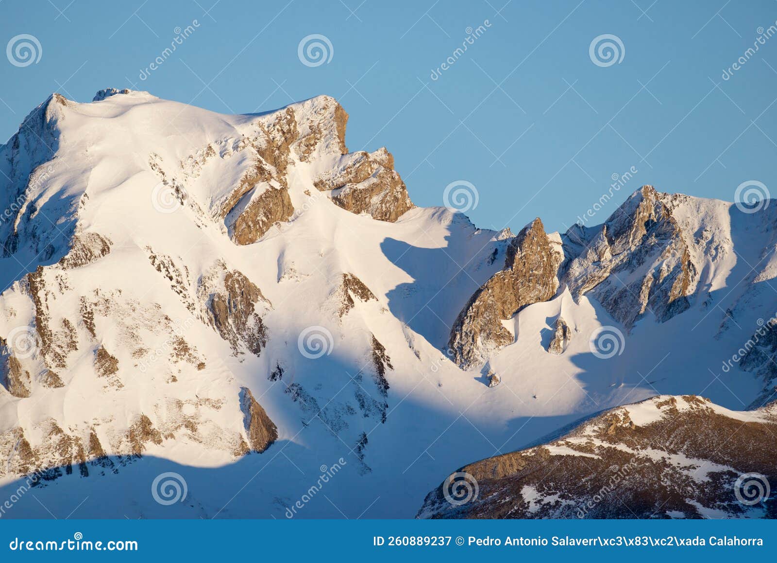 Sunset in the Pyrenees stock image. Image of orange - 260889237
