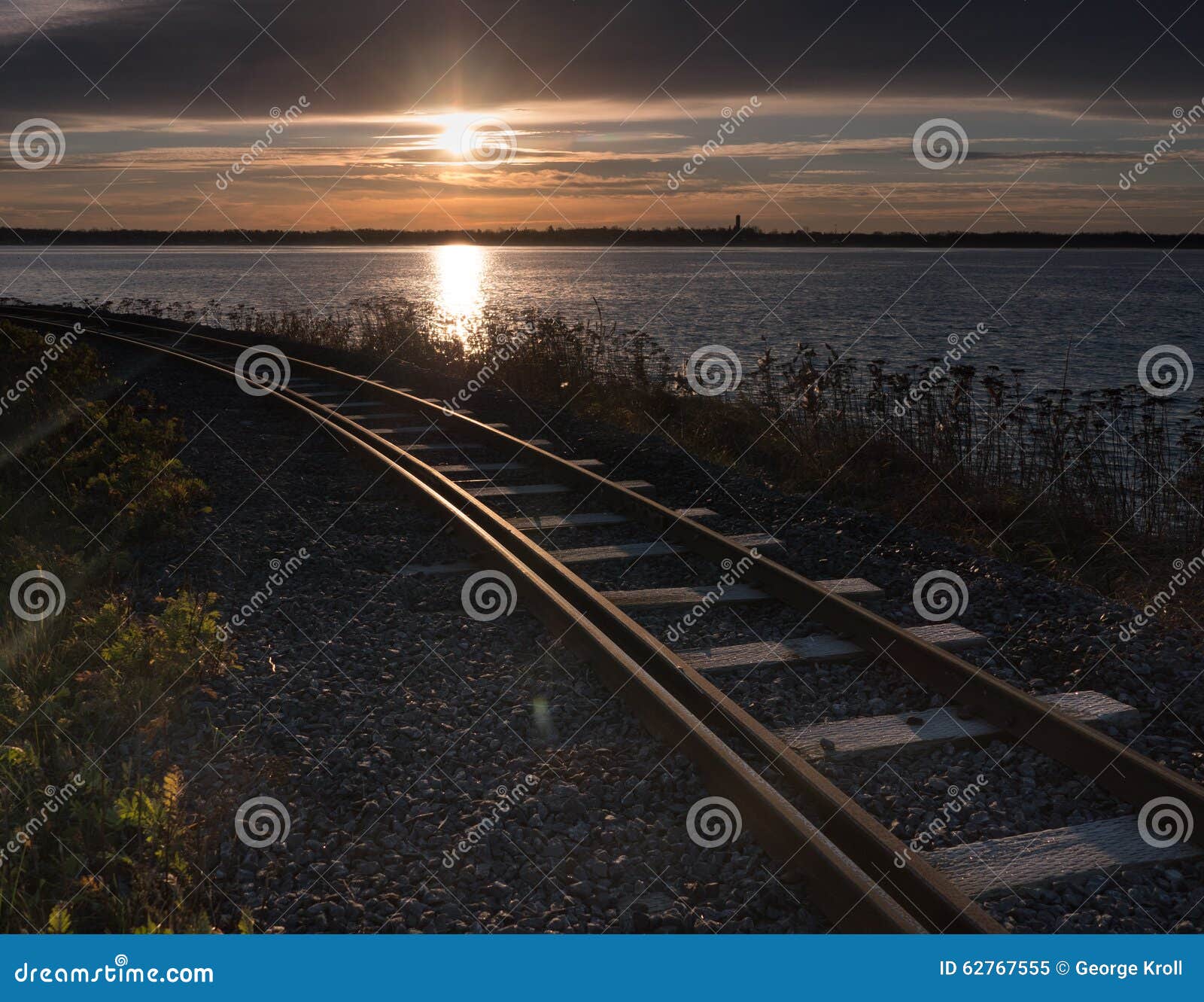 Sunset Railroad Track stock image. Image of country, tracks - 62767555