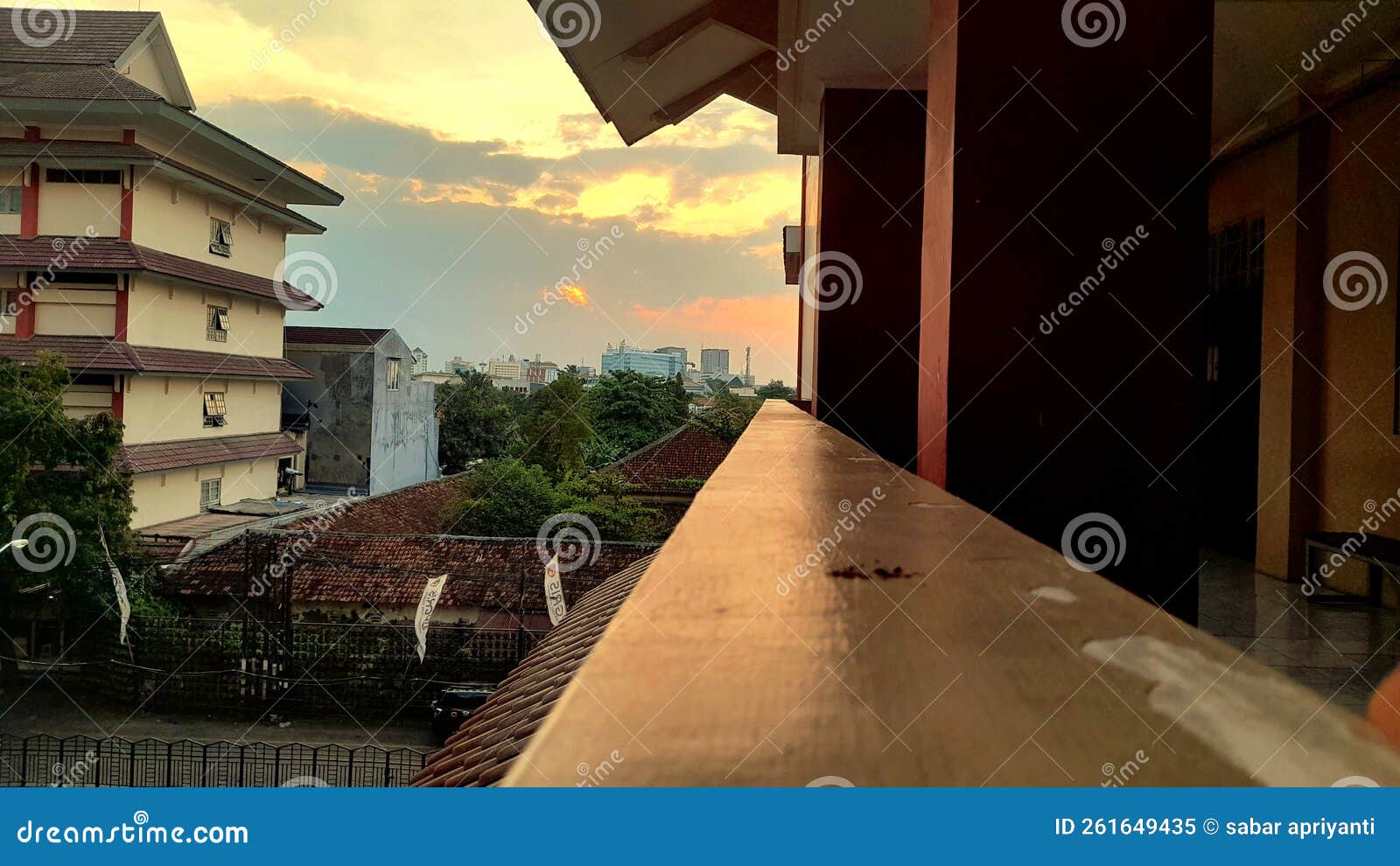 Sunset on the 3rd Floor of the Building while Waiting for College ...