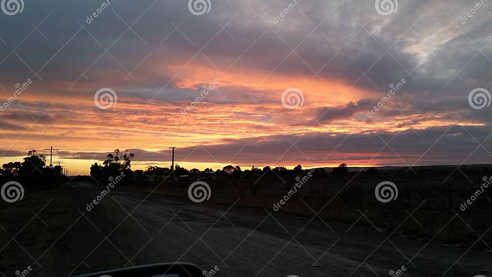 Sunset stock image. Image of outback, sunset, australian - 48826459