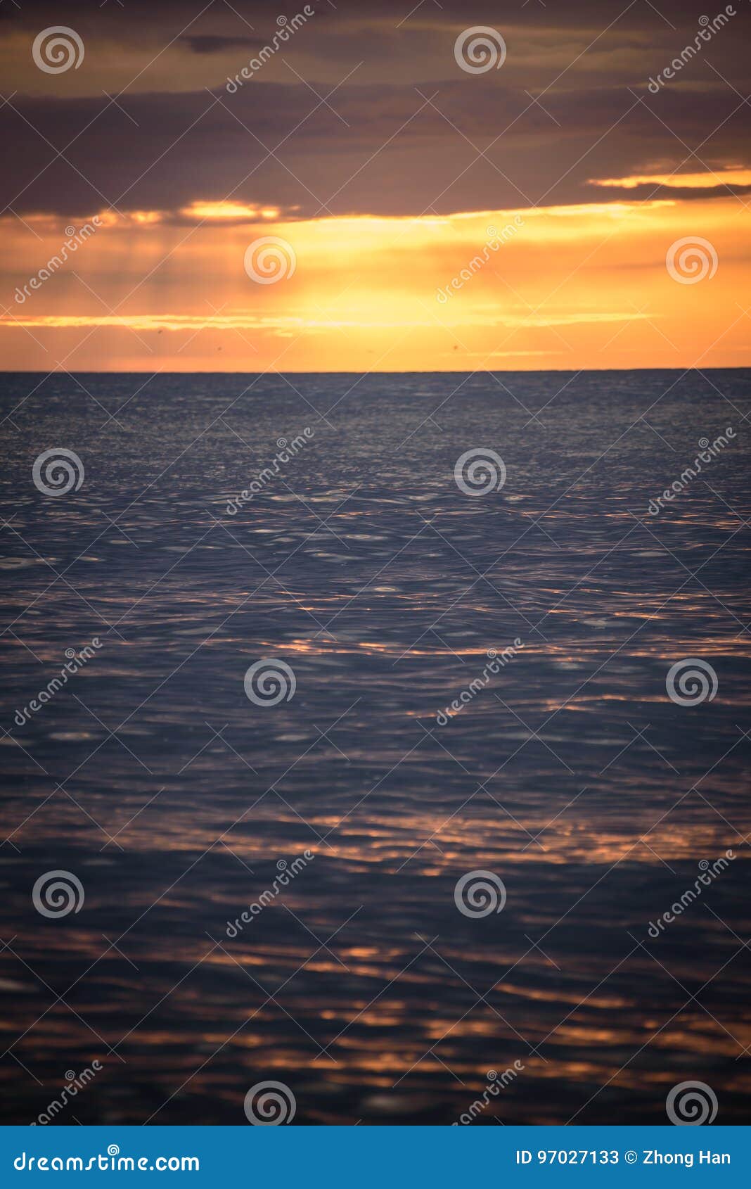 Sunset reflection in ocean stock image. Image of outdoor - 97027133