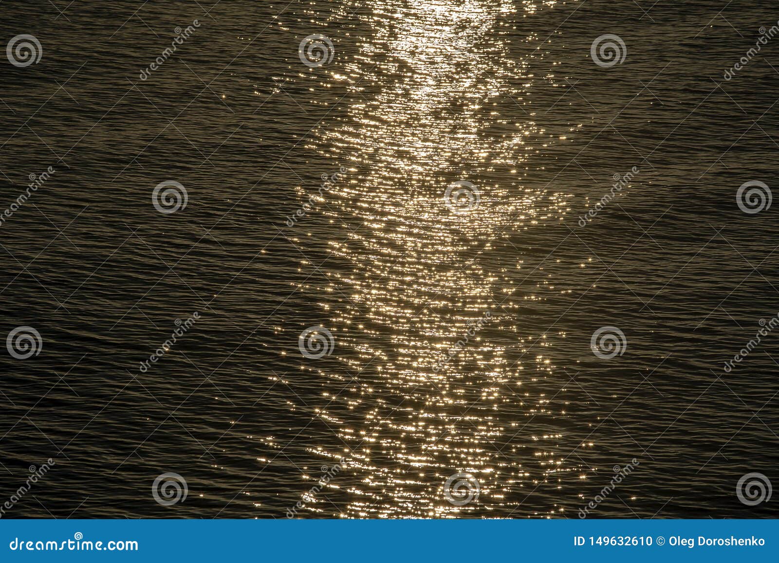 Sunset Reflection Sparkles on Tiny Ripples of Sea Water Wave Stock ...