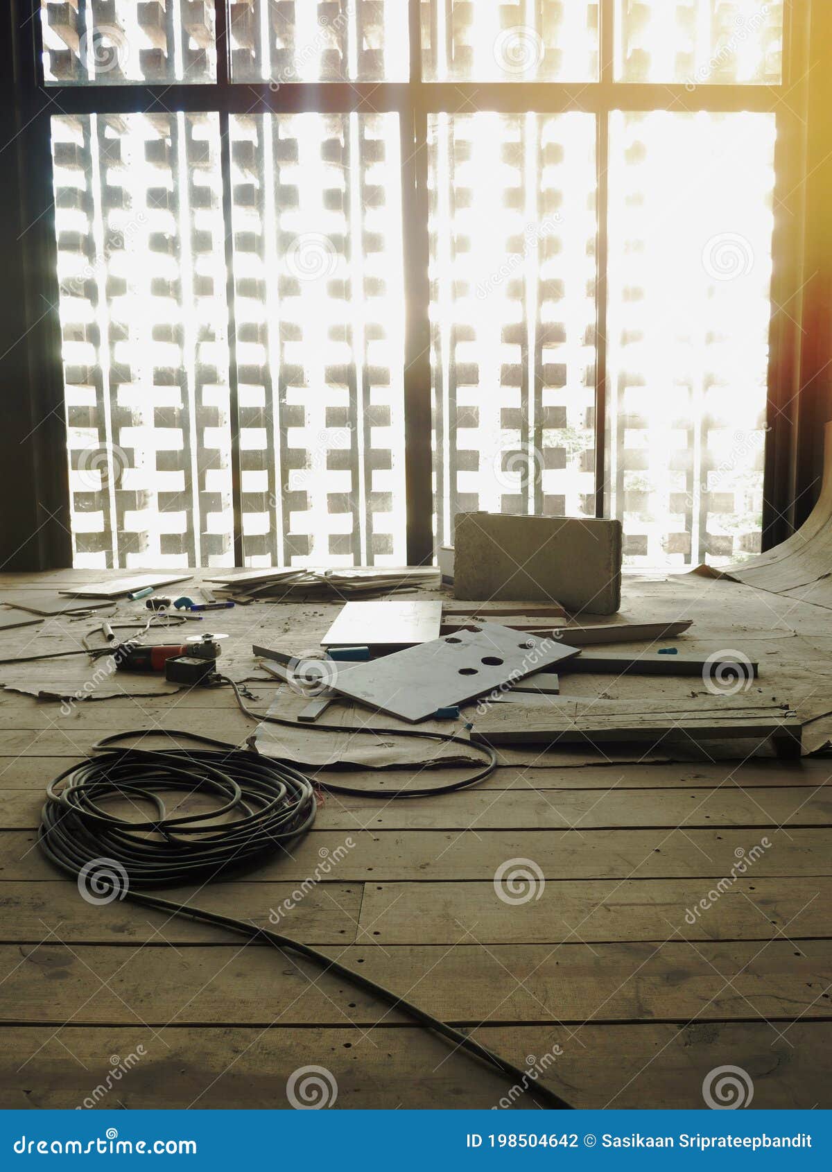 Sunset Reflection on Windows at Building Under Construction - Electric ...