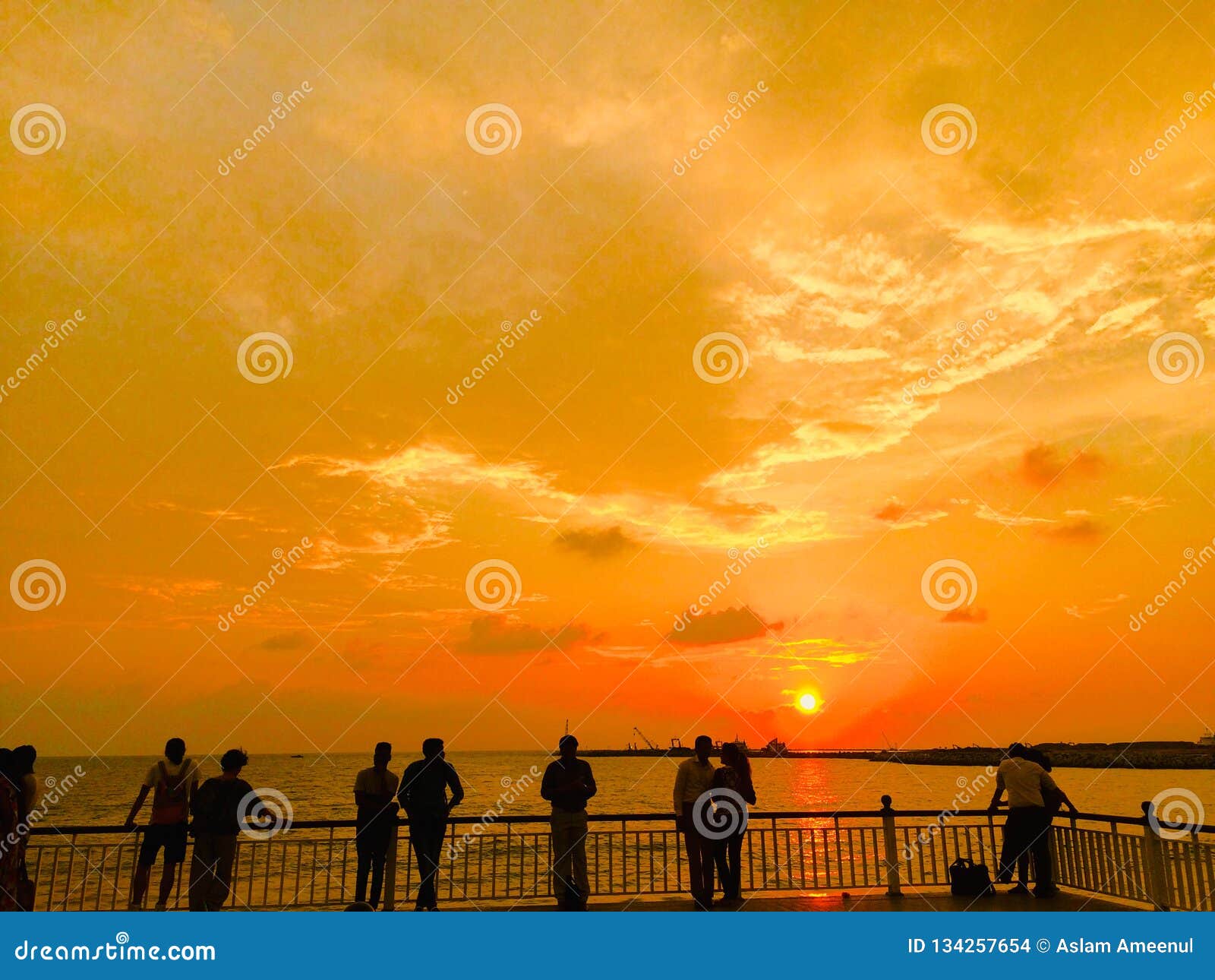 Sunset with relax people editorial stock image. Image of enjoying ...