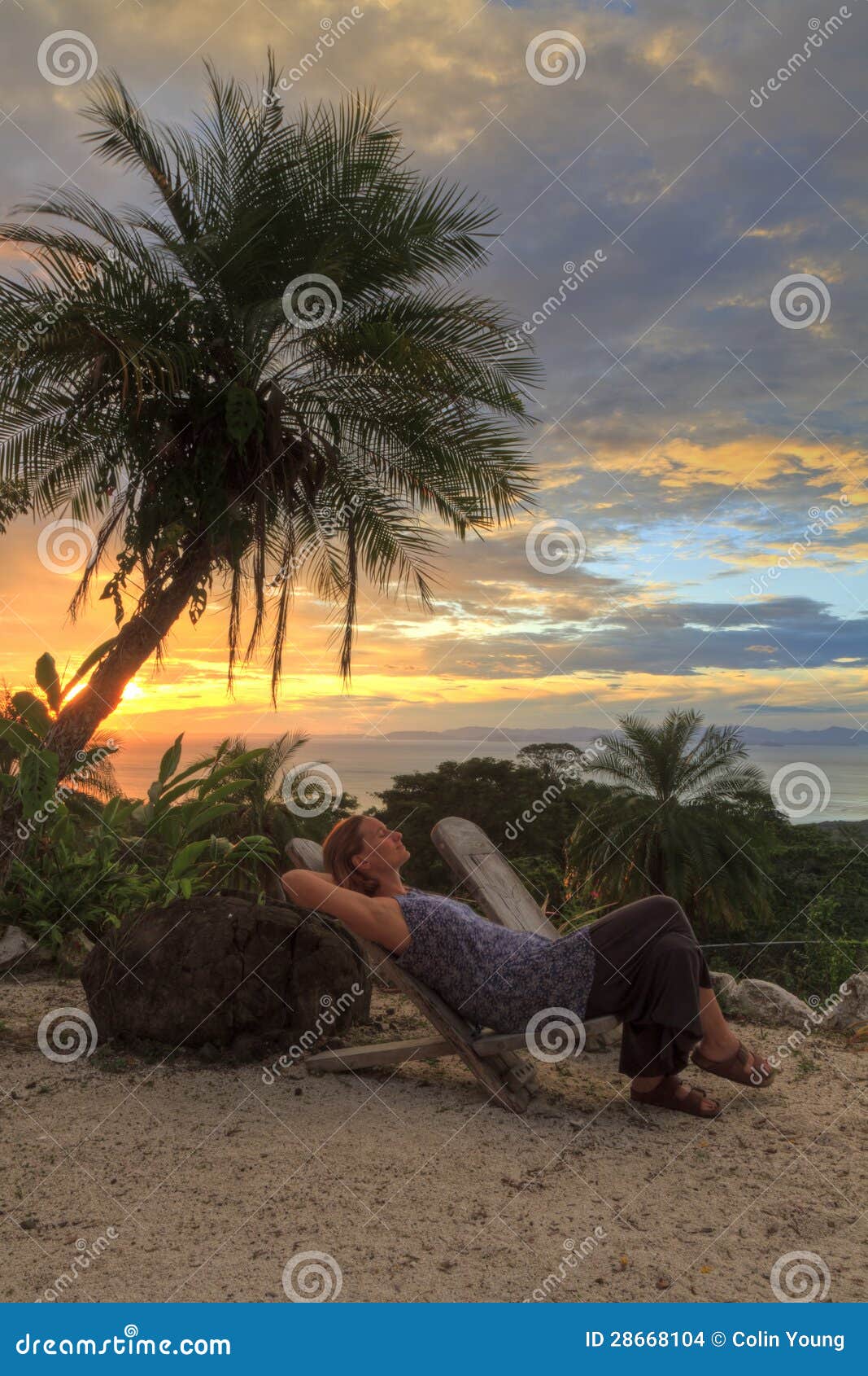 Sunset Relaxation stock photo. Image of sunset, rica - 28668104