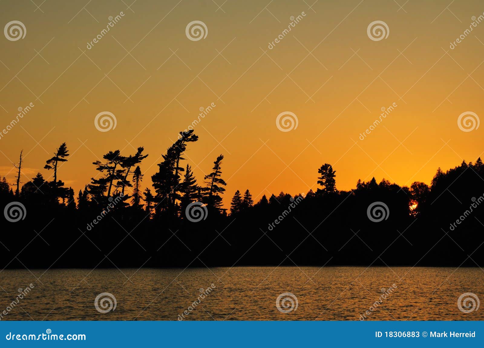 Sunset on a Remote Wilderness Lake Stock Image - Image of minnesota ...