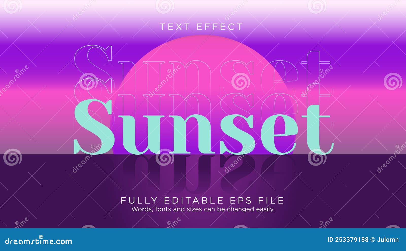 Sunset Font. Vector Alphabet | CartoonDealer.com #124454899