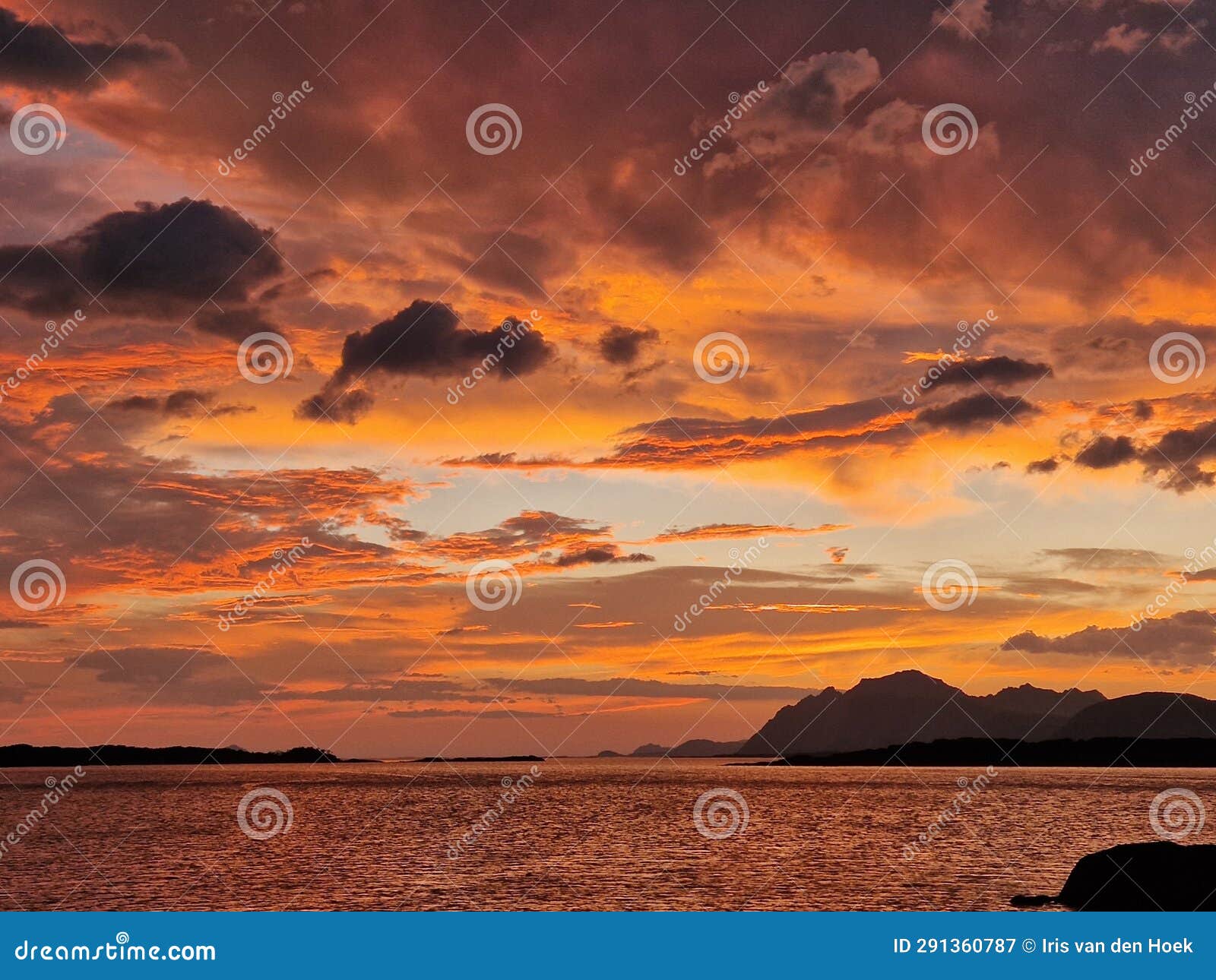 The Sunset Reveals Its Beautiful Colors on the Coast of the Islands ...