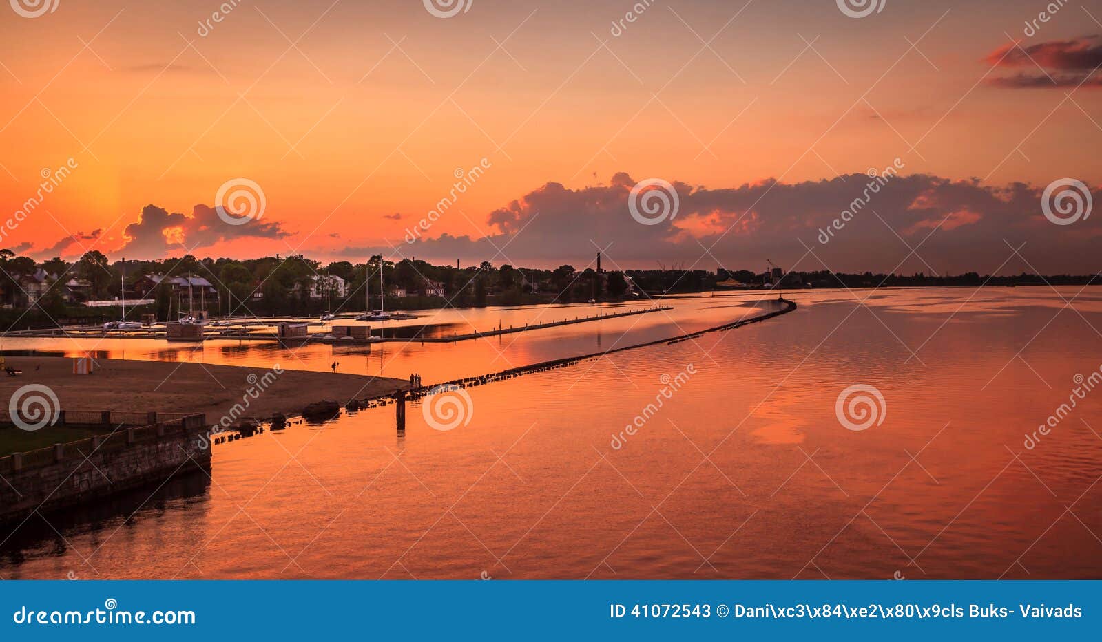 Sunset in Riga, Latvia stock image. Image of riga, houses - 41072543