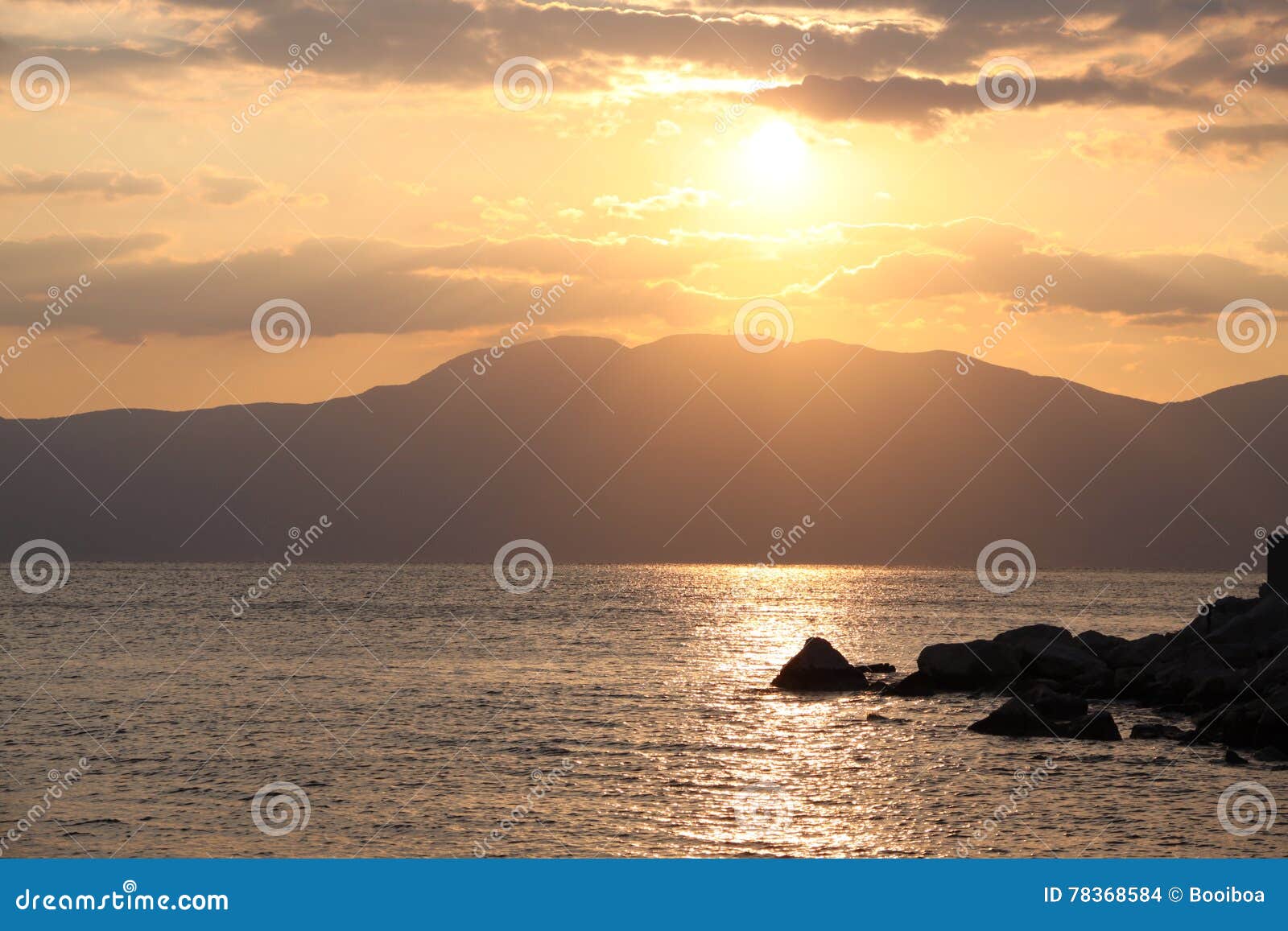 Sunset in Rijeka stock photo. Image of croatian, fury - 78368584